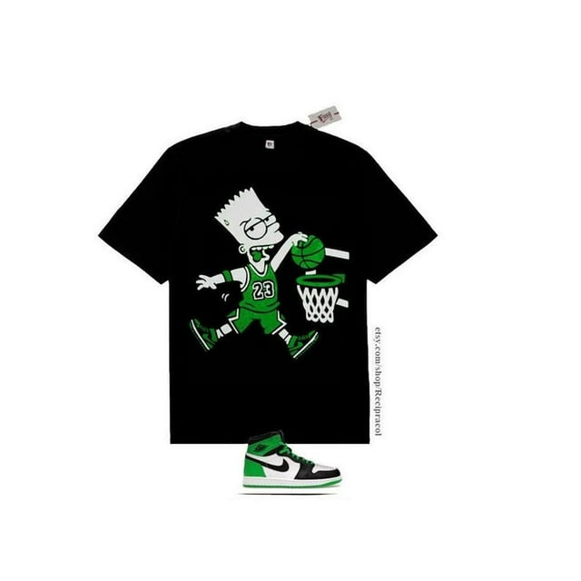 85 Dunk shirt match air Jordan 1 Lucky Green - Walmart.com