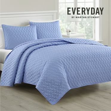 Whim By Martha Stewart Queen Cotton Bedding Set, Reversible 3-Pc. Watercolor Damask-Print Full ...