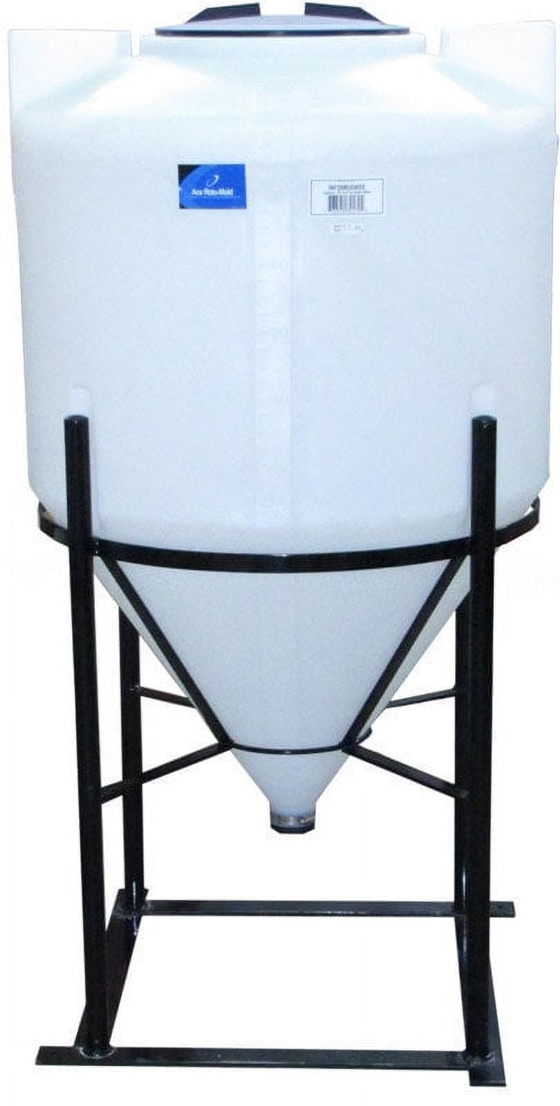 85 Gallon Full Drain Cone Bottom Inductor Tank with Steel Stand ...