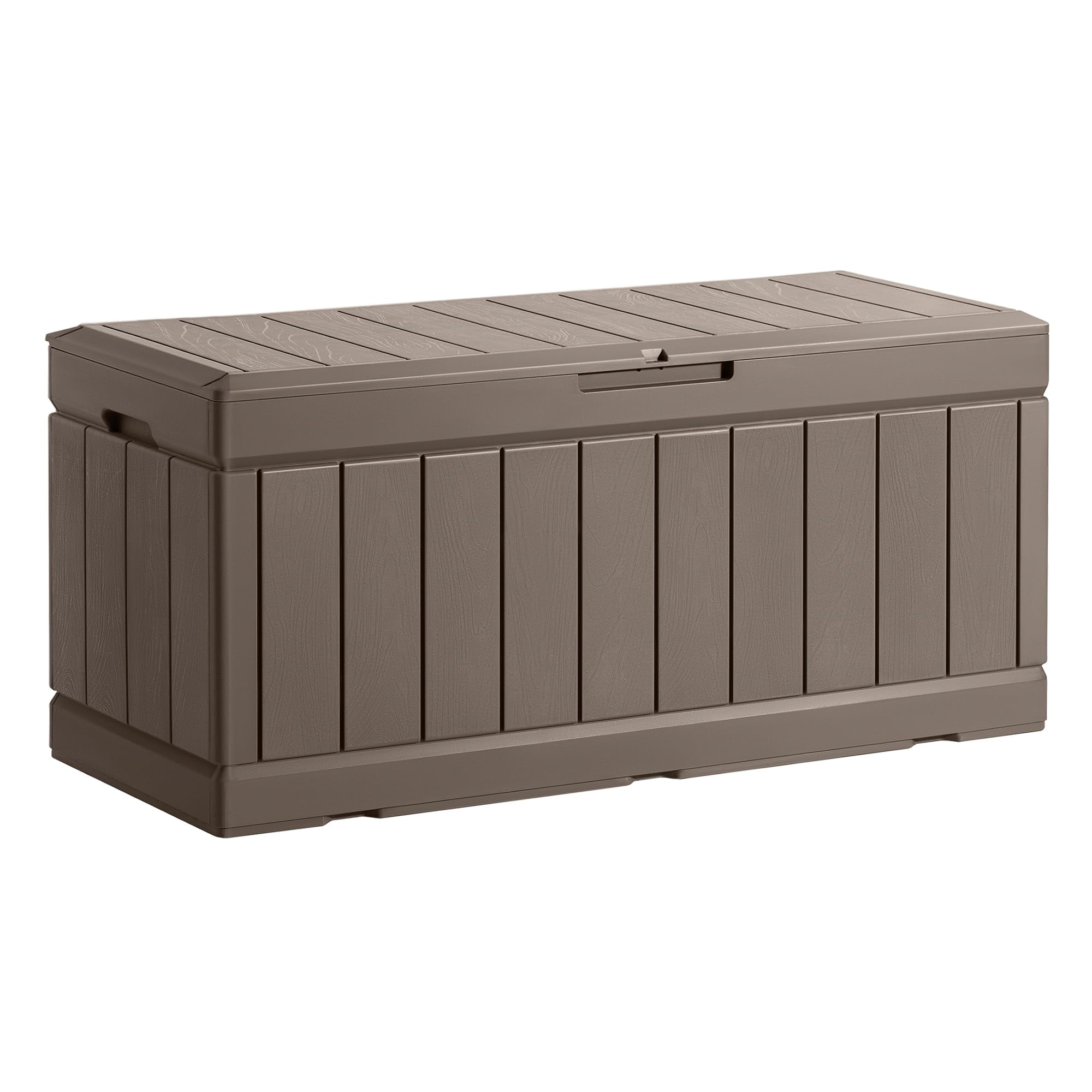 85 Gallon Large Resin Deck Box Waterproof Outdoor Storage with Padlock ...