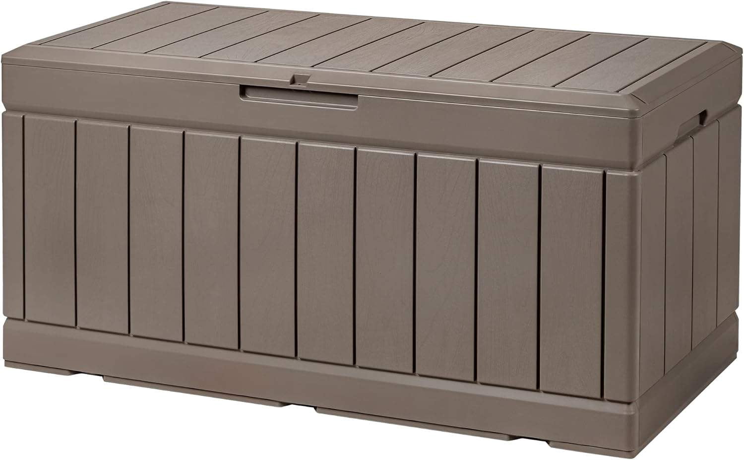 85-Gallon Lockable Resin Outdoor Storage Box, Waterproof Deck Box with ...