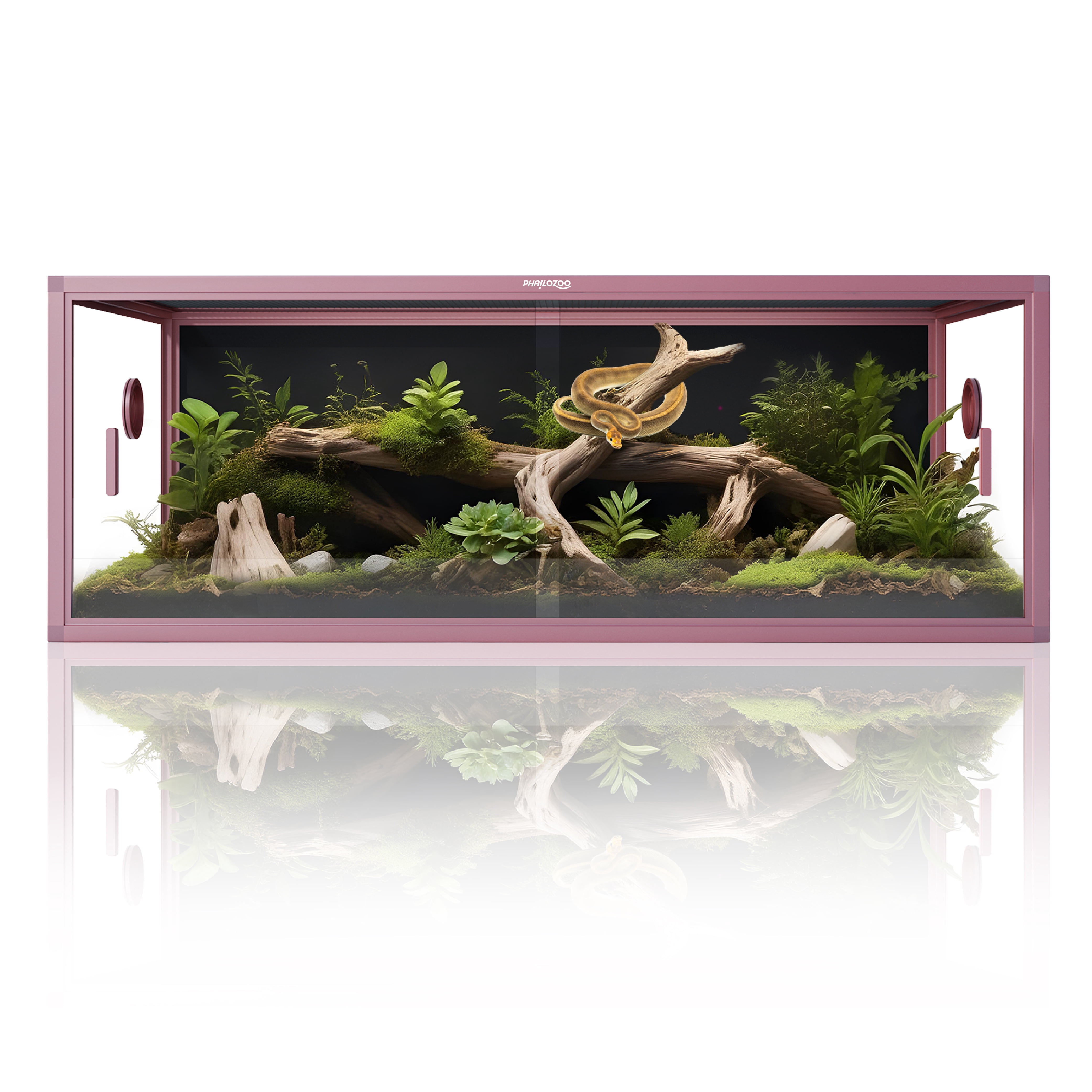 Phailozoo 85 Gallon Terrarium with Tempered Glass Doors, Front Opening ...