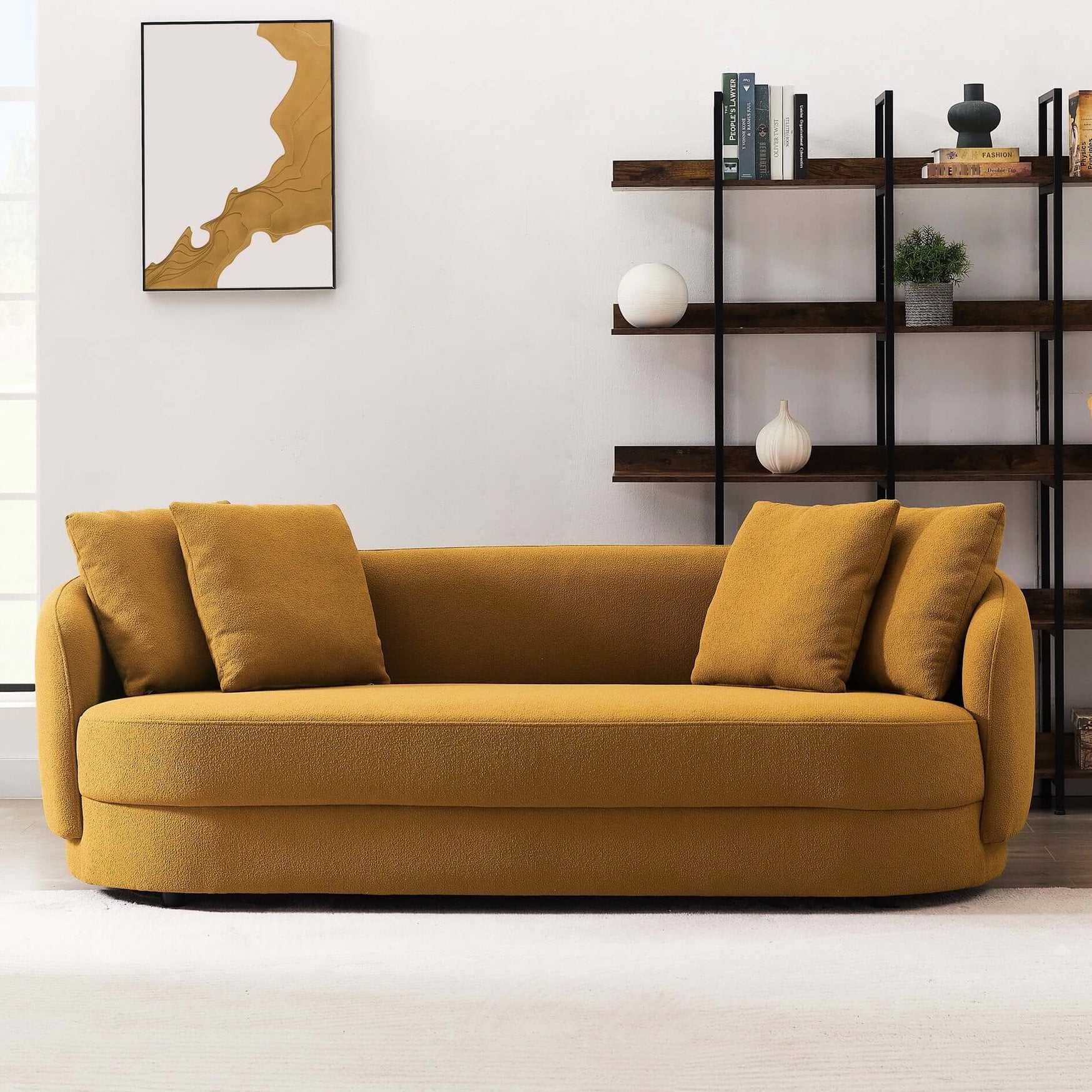 85-Inch Wide Boucle Couch - Becomes the Centerpiece of Your Room ...