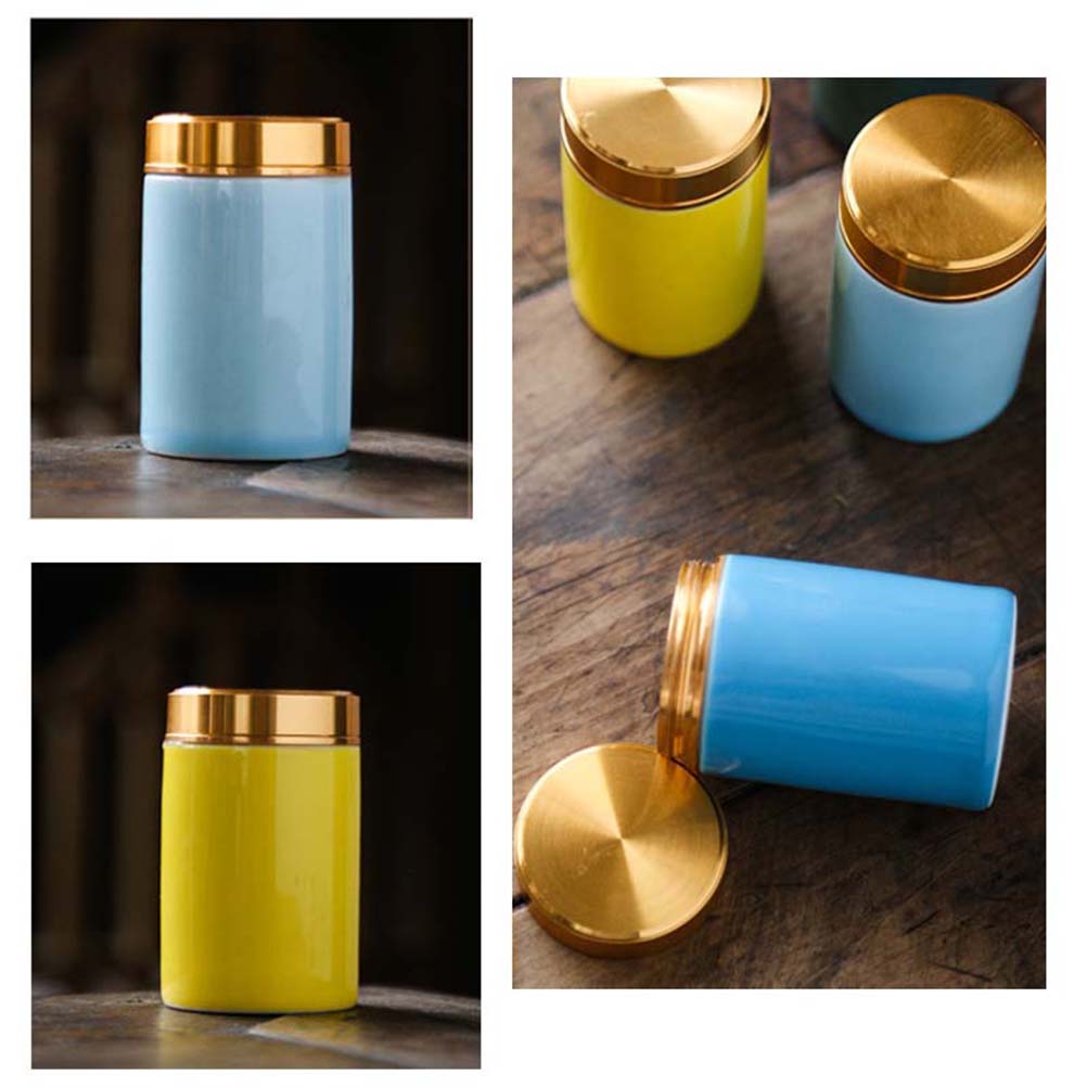 REOFLYUP Mini Kitchen Canisters Sky-Blue Ceramic 1Pcs 1.7in Width 2.8in Height - Walmart.com