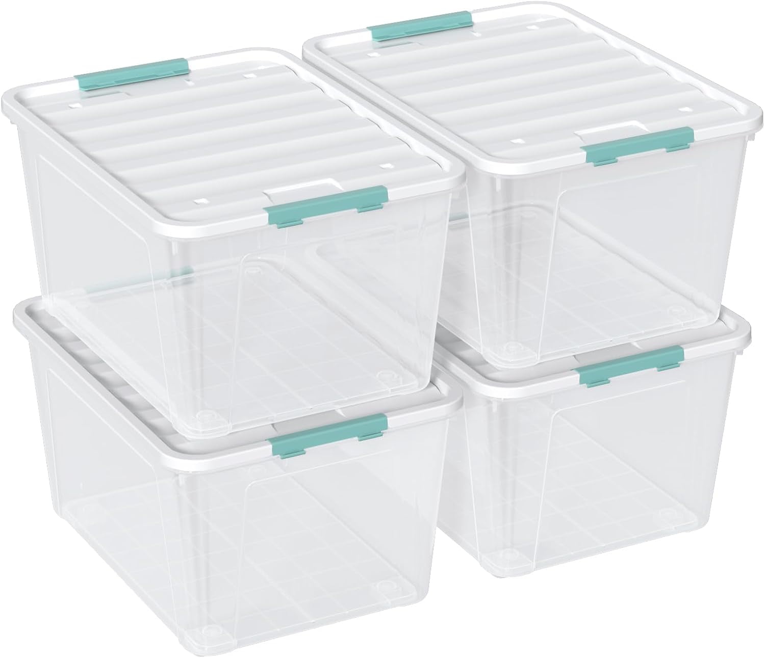 85 Qt Large Clear Plastic Storage Bin, Multipurpose Storage Container ...