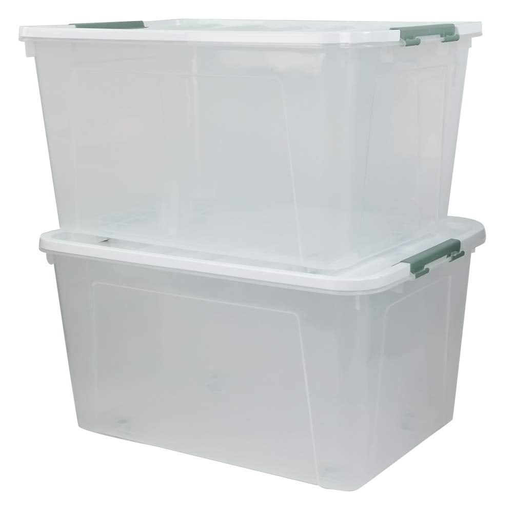 85 Quart Plastic Storage Bins with Lids and Wheels, Large Plastic Box ...