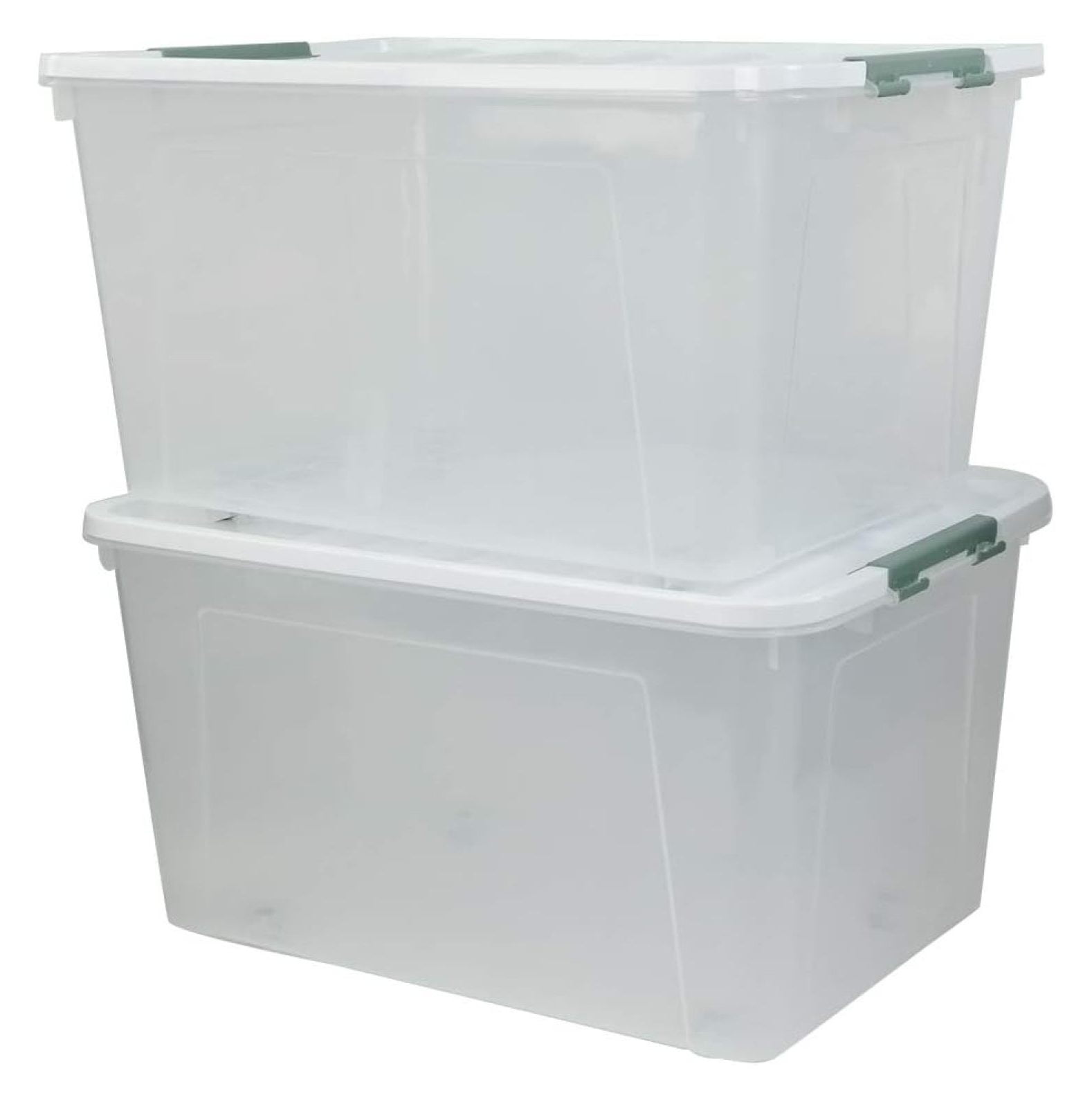 85 Quart Plastic Storage Bins with Lids and Wheels, Large Plastic Box ...