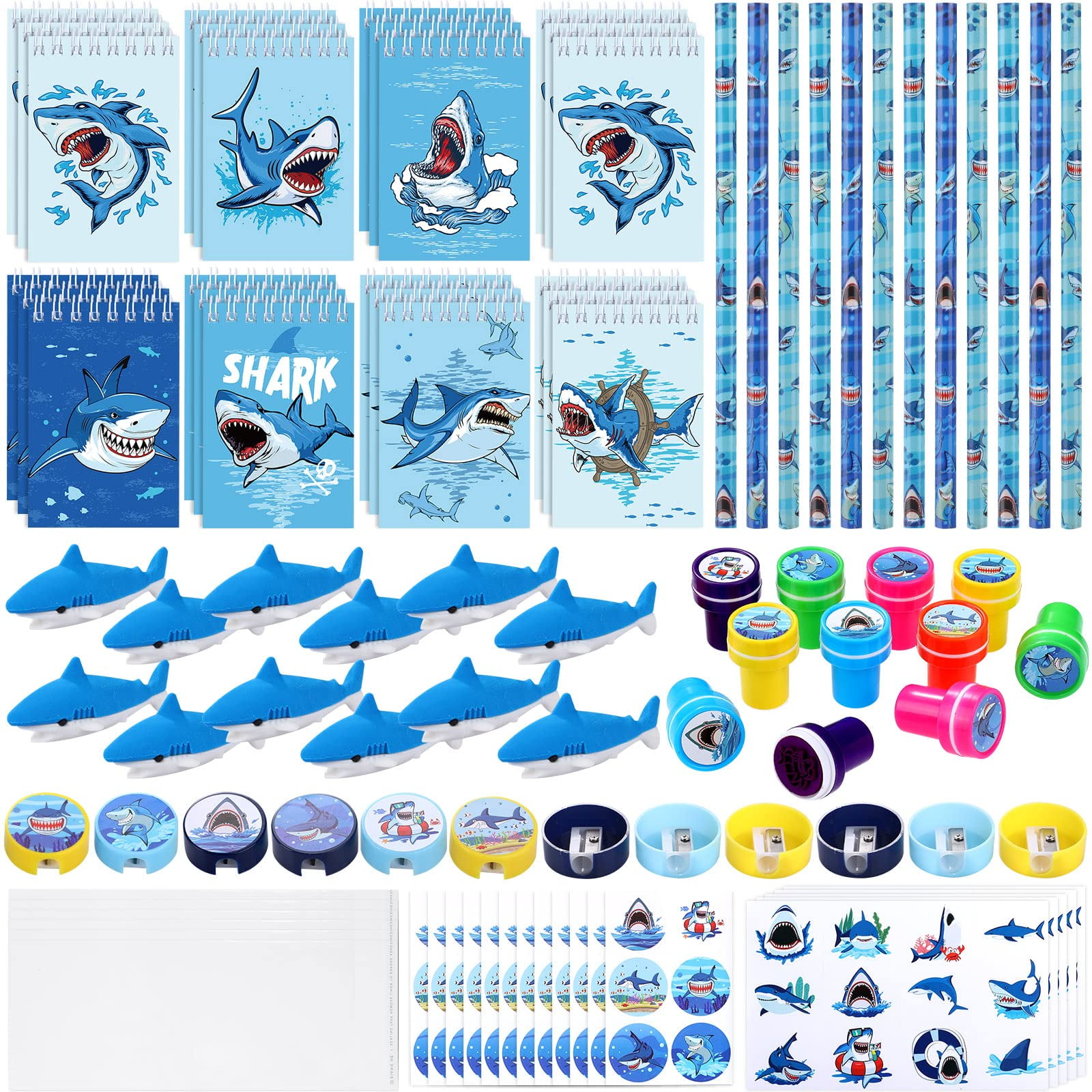 85 Sets Shark Party Favors and Stationery Set - Dive into Fun with ...