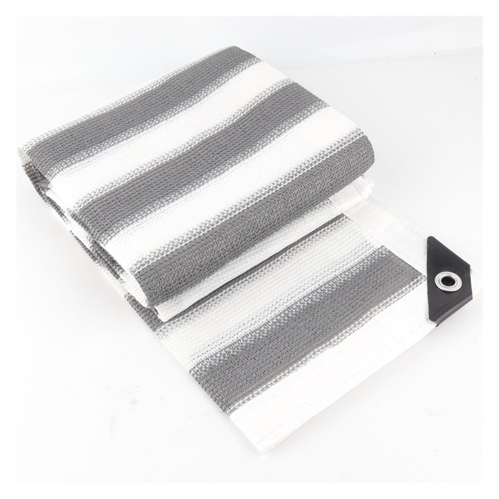 85% Shading Anti-UV Grey White Stripe Sun Shade Net Garden Plants Cover ...