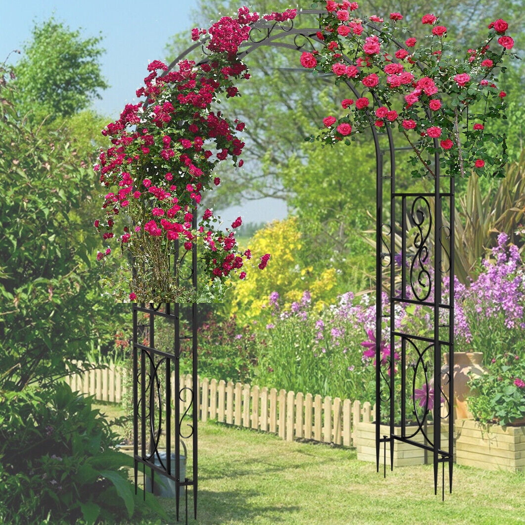 85"Tall RUST-PROOF Garden Arbor Trellis Wedding Arch Climbing Plants ...