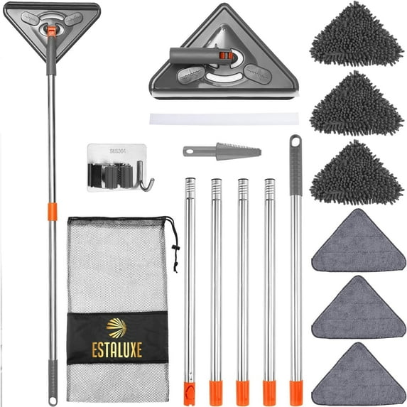 85" Wall Mop Cleaner with Long Handle and Stainless Steel Hook - 180 ...