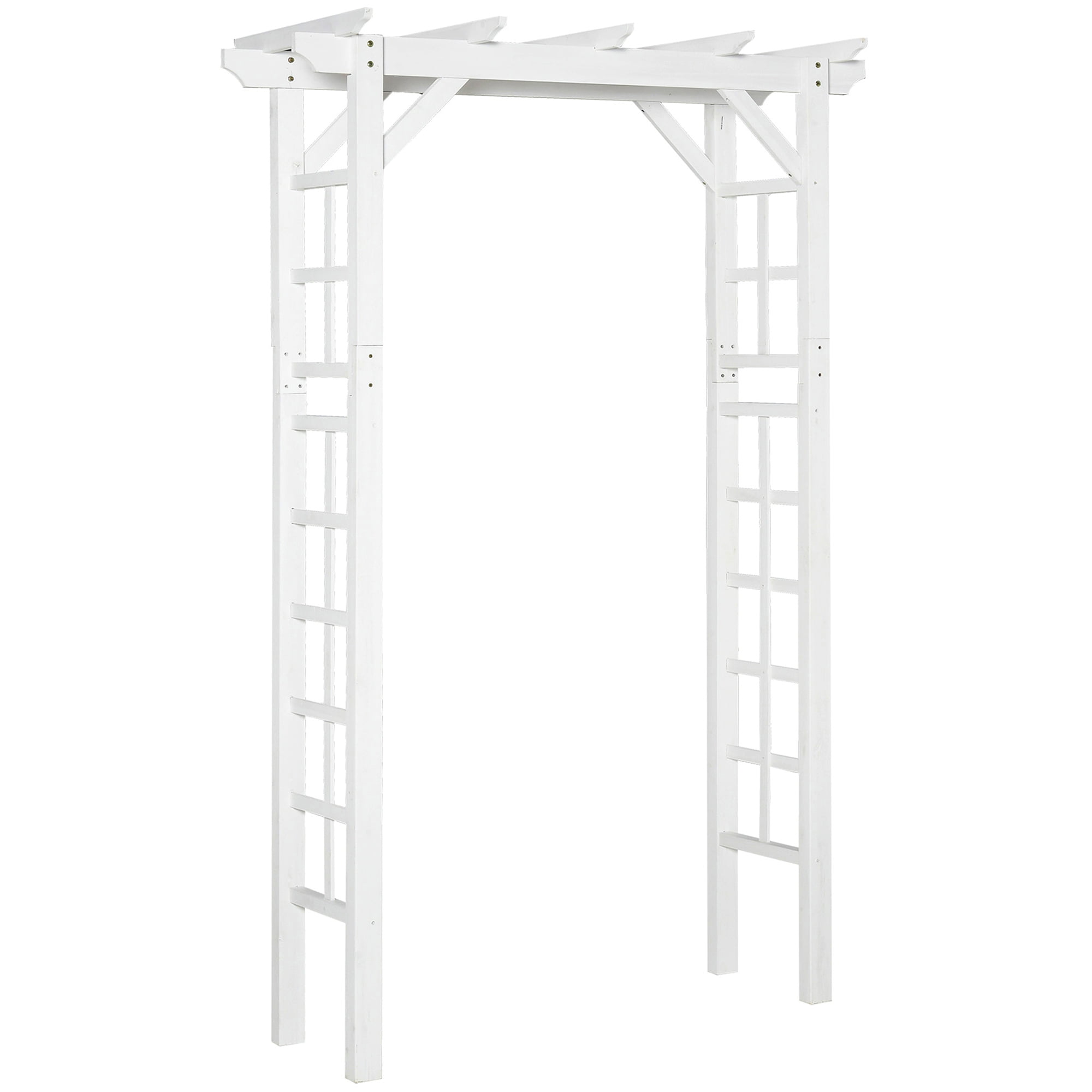 85" Wooden Garden Arbor for Wedding and Ceremony, Outdoor Garden Arch ...