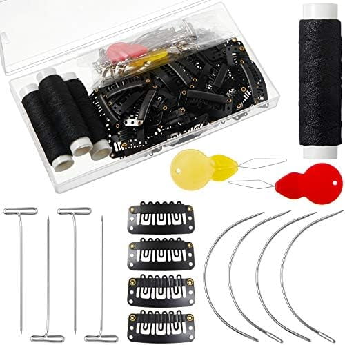 85 count Hair Extensions Clip Wig Making Set, Includes 50 U-Shape Snap ...