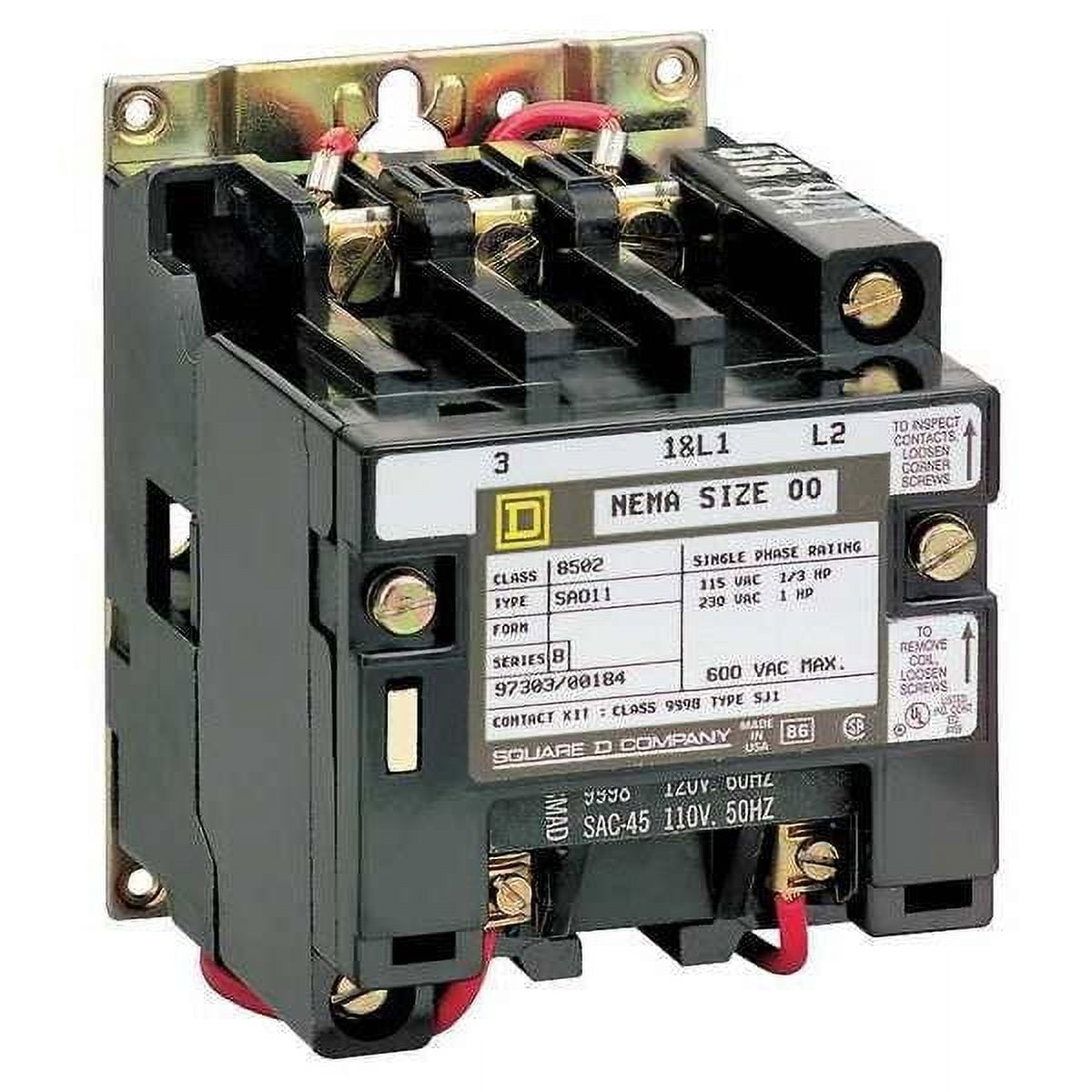 8502SCO2V08 Square D Class 8502 Contactor 3 pole 3 phase 600V 27A ...