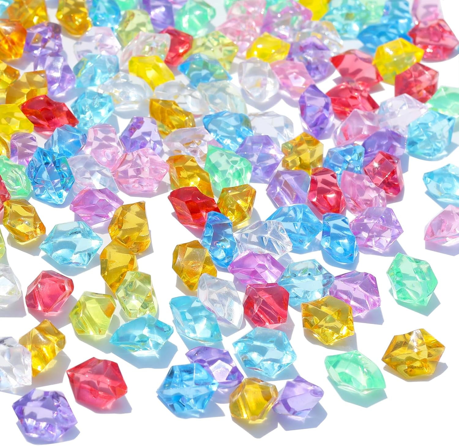 850PCS+ Colorful Fake Diamonds, Fake Ice, Acrylic Rocks Bulk Plastic ...