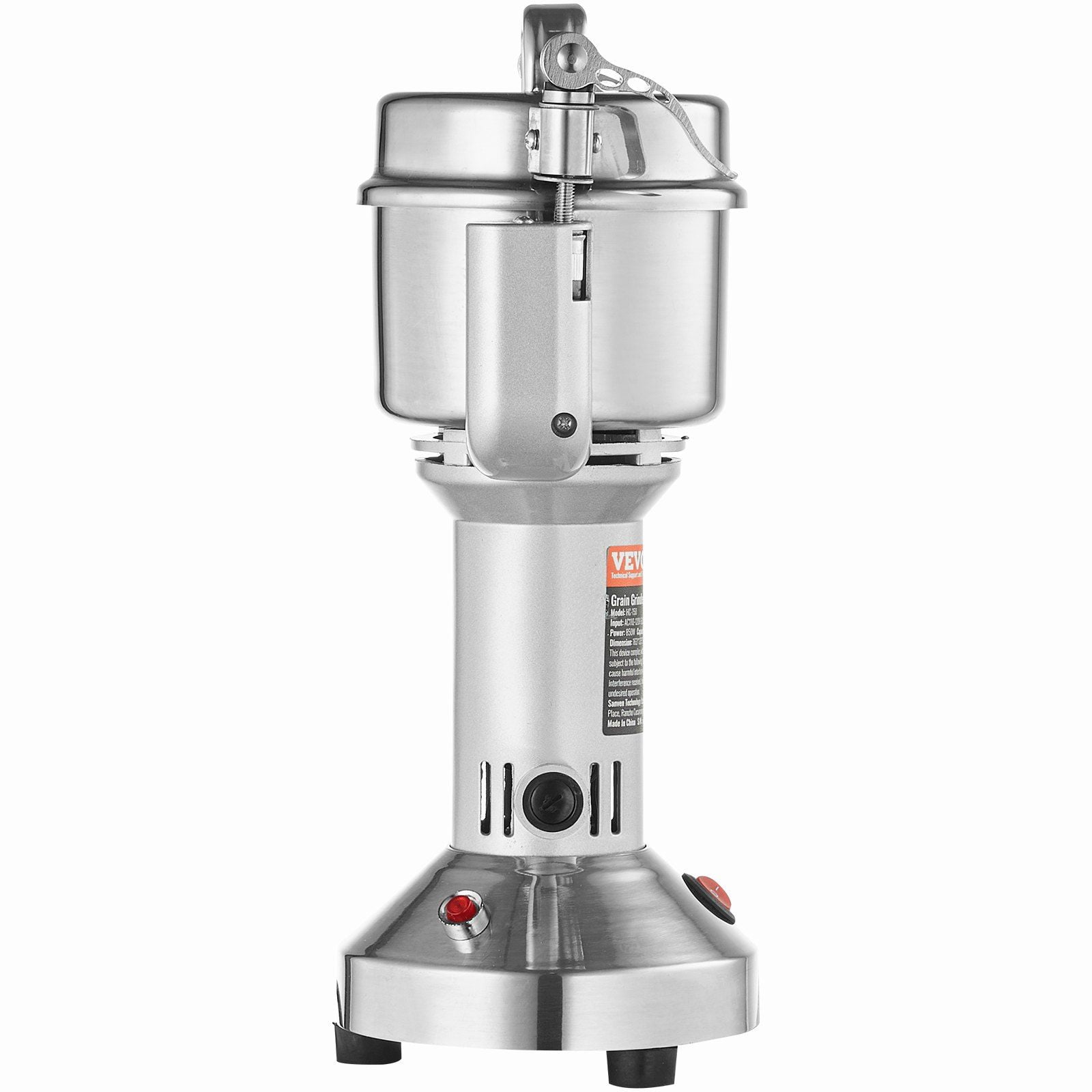 850W High-Speed Commercial Electric Grain Mill Grinder, Straight-Type ...