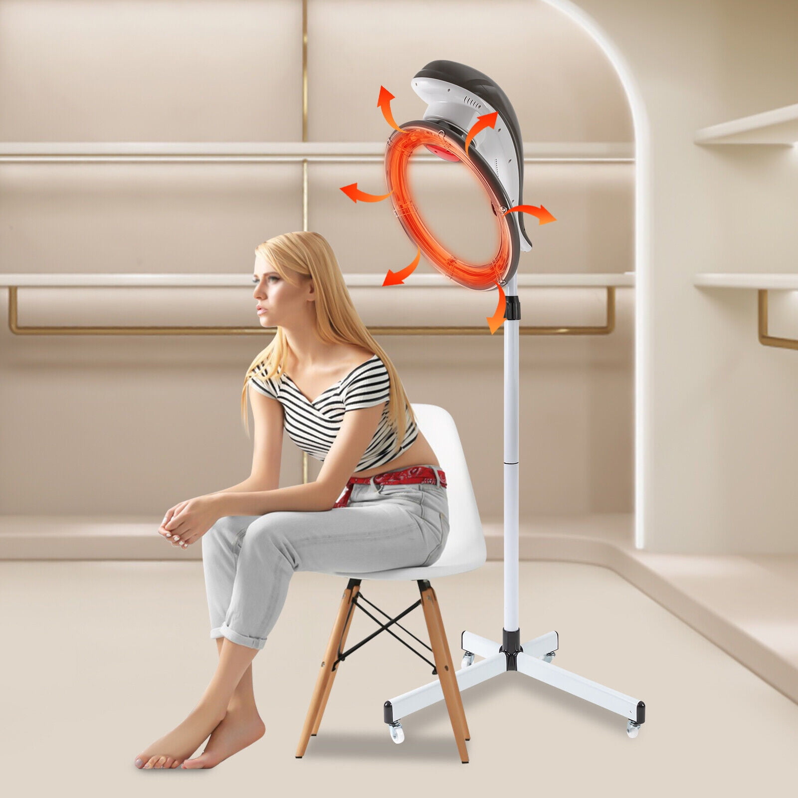 850W Orbiting Infrared Hair Dryer 850W Stand Up Salon Hairdressing ...