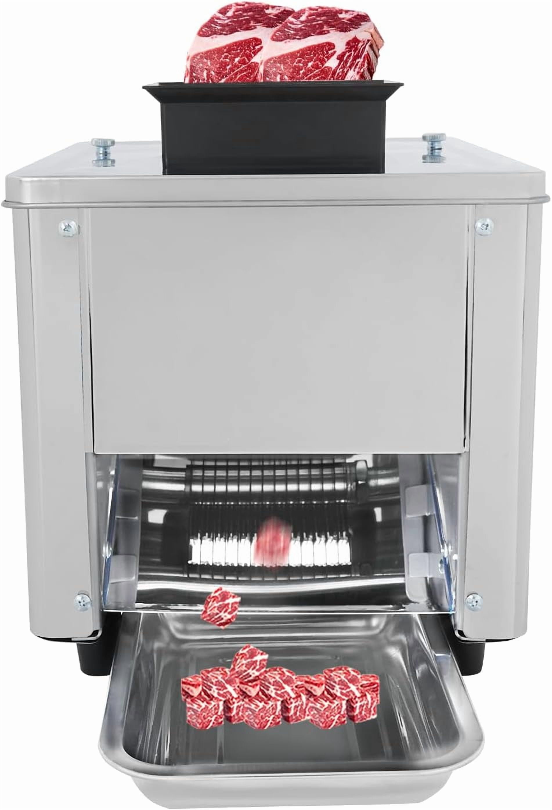 850W Stainless Steel Meat Cutter Machine, 7mm Electric Meat Slicer ...