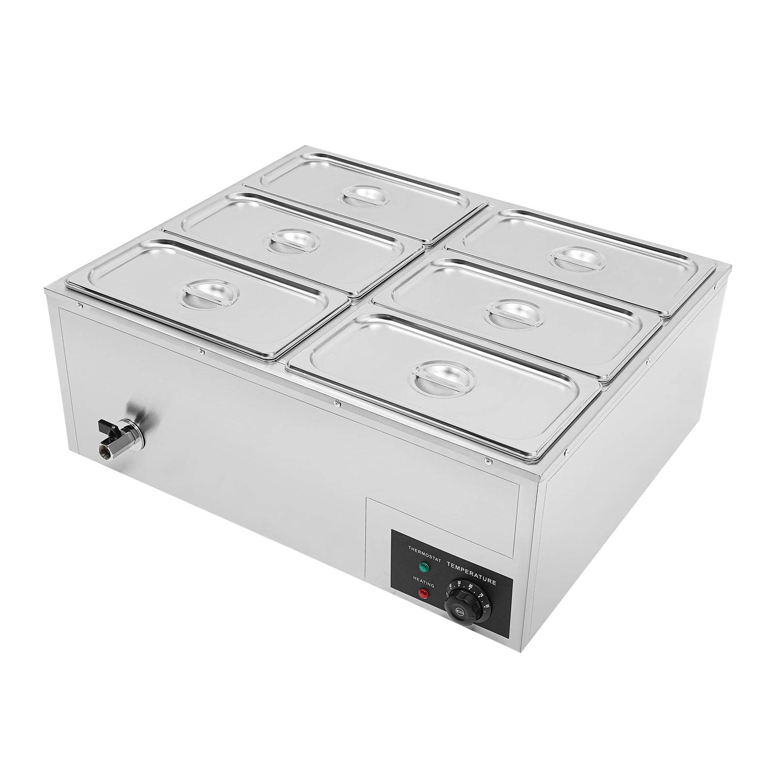 850w Commercial Electric Food Warmer, 6-Pan 110v Buffet Countertop ...