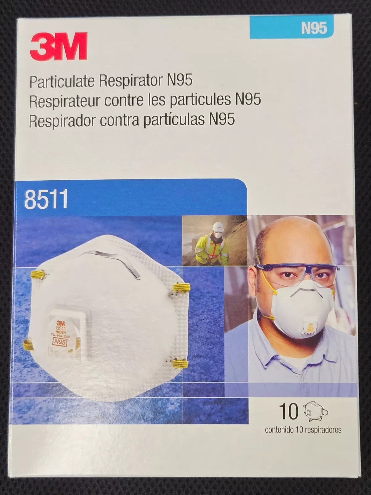 8511 N95 Particulate Respirator Face Mask (this listing is for 10-masks ...