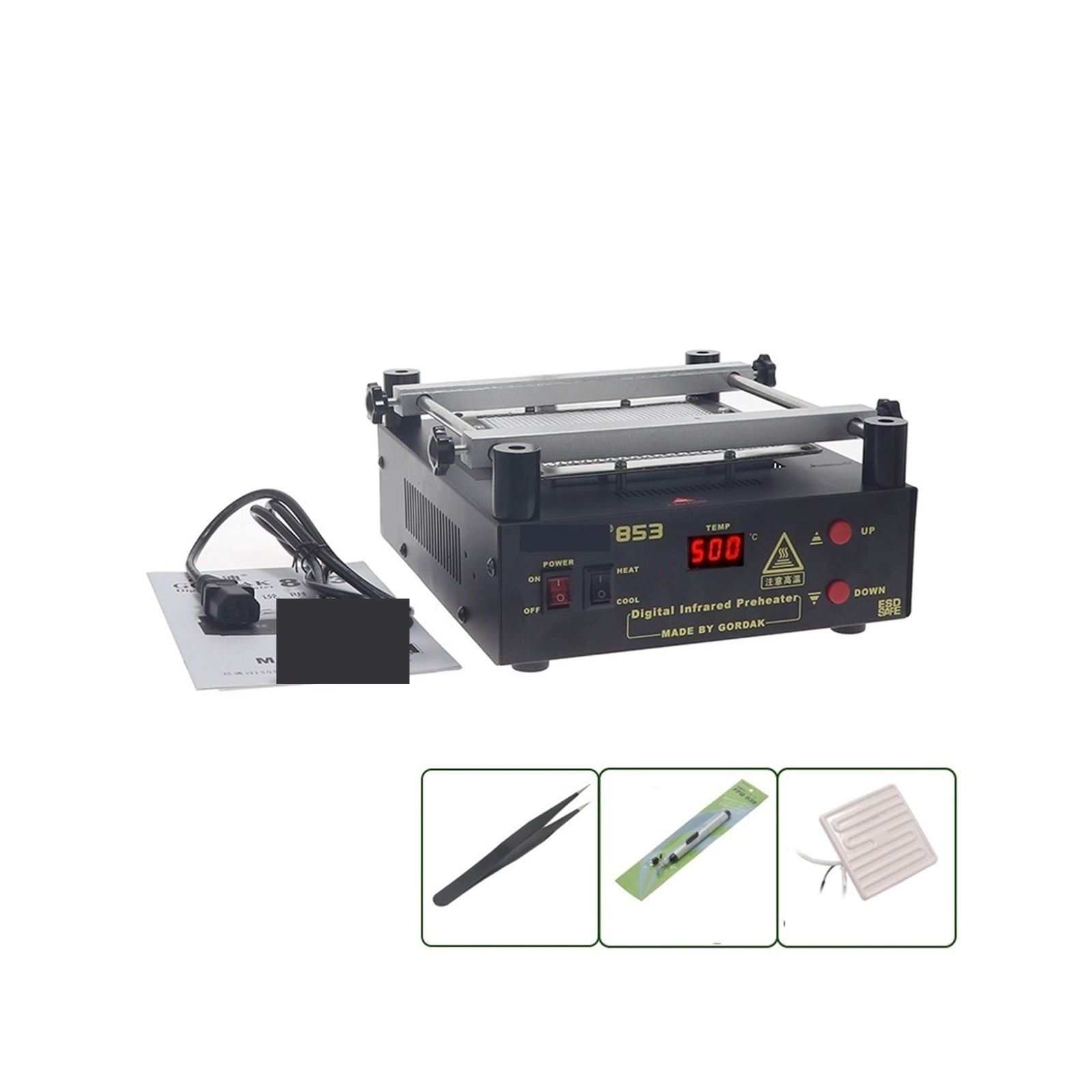 853 IR Preheater Lead-free BGA Rework Soldering Station Digital Display ...