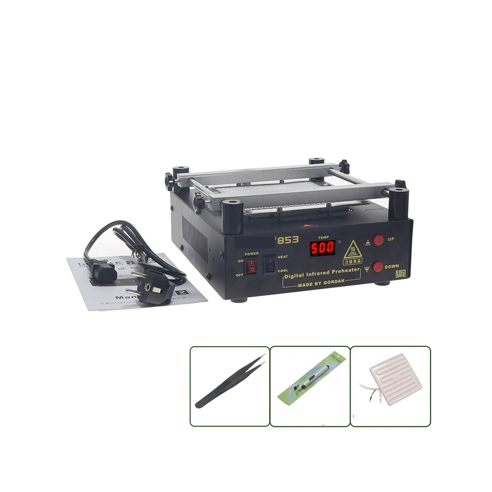 853 IR Preheater Lead-free BGA Rework Soldering Station Digital Display ...
