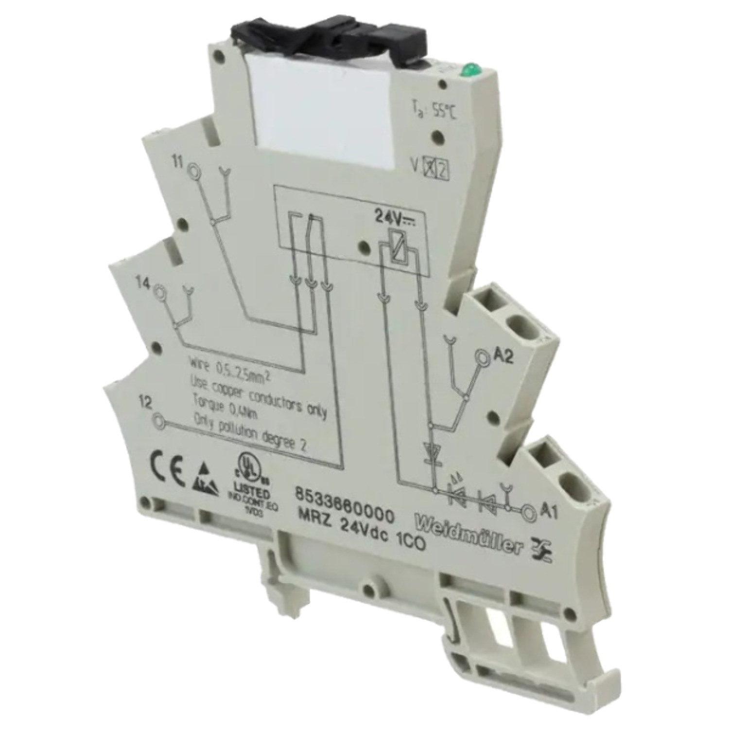 8533660000 General Purpose Relay SPDT (1 Form C) 24VDC Coil DIN Rail ...