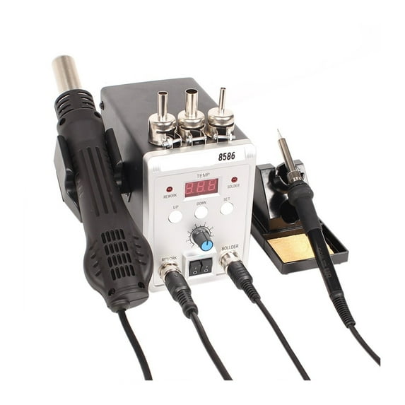 8586 Soldering Station 750W Digital Display 2 In 1 SMD Rework Heat Gun ...