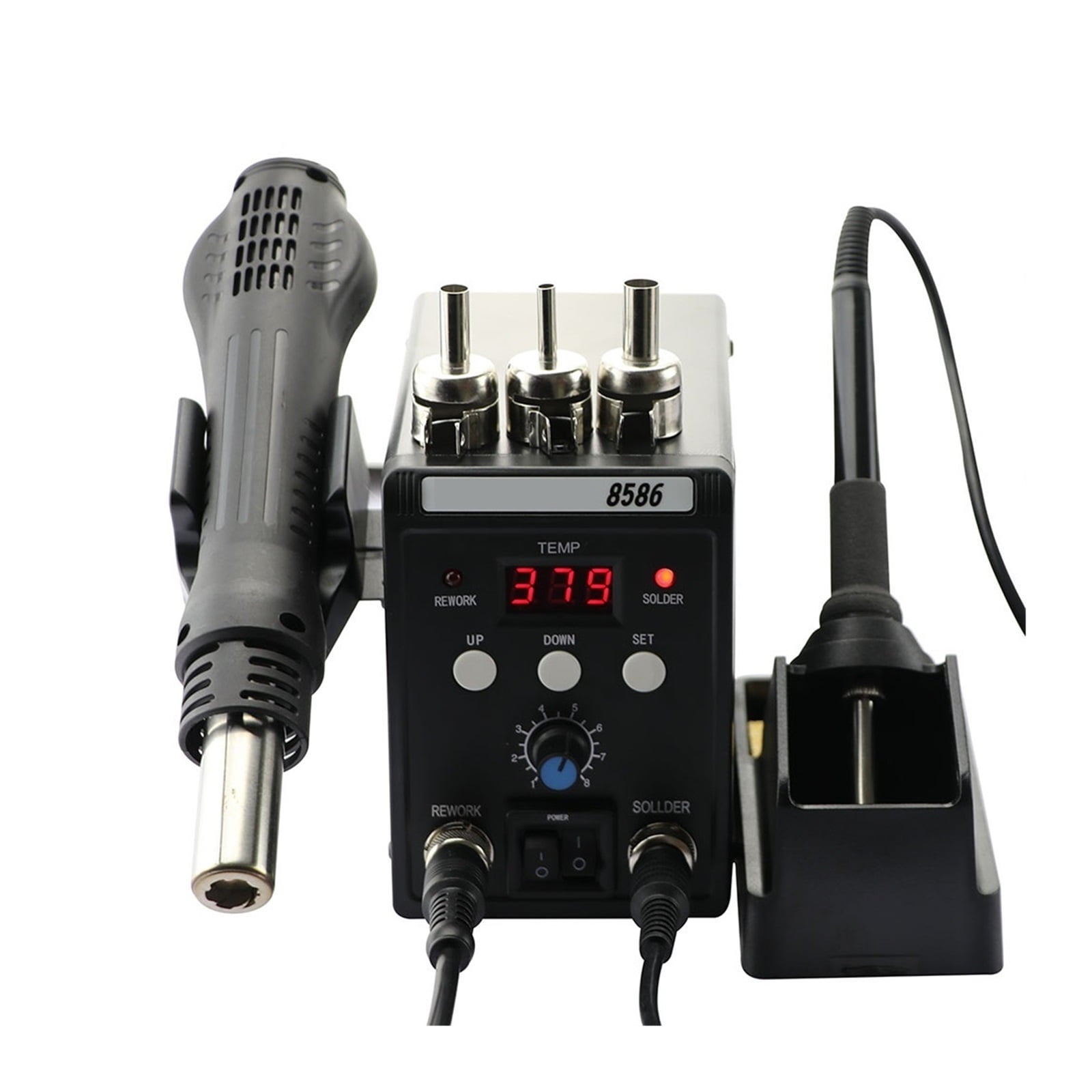8586 Soldering Station 750W Digital Display 2 In 1 SMD Rework Heat Gun ...