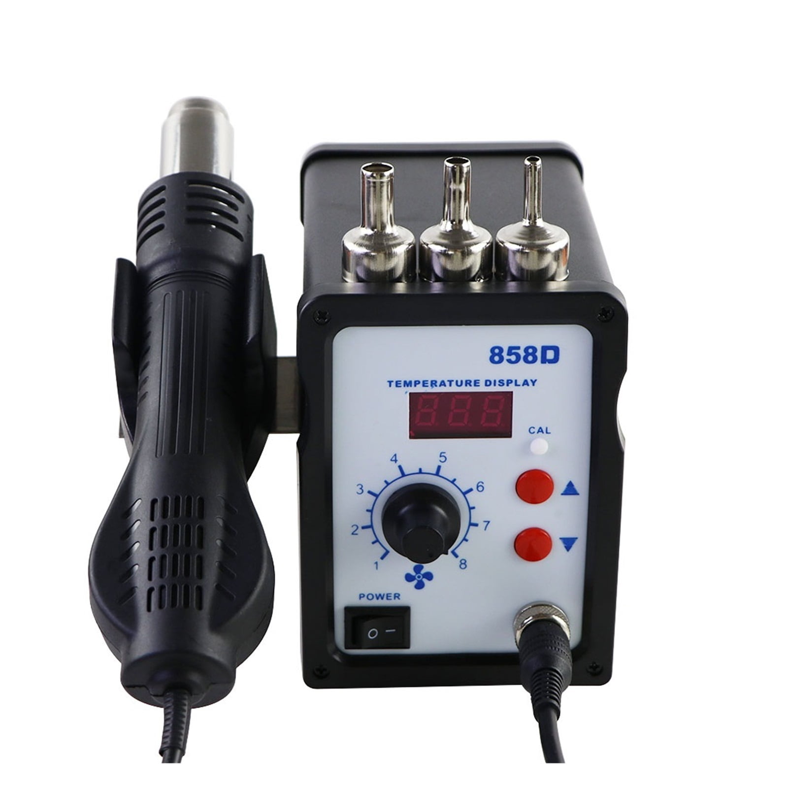 858D+ Hot Air Gun 700W SMD BGA Rework Solder Desoldering Station LED ...