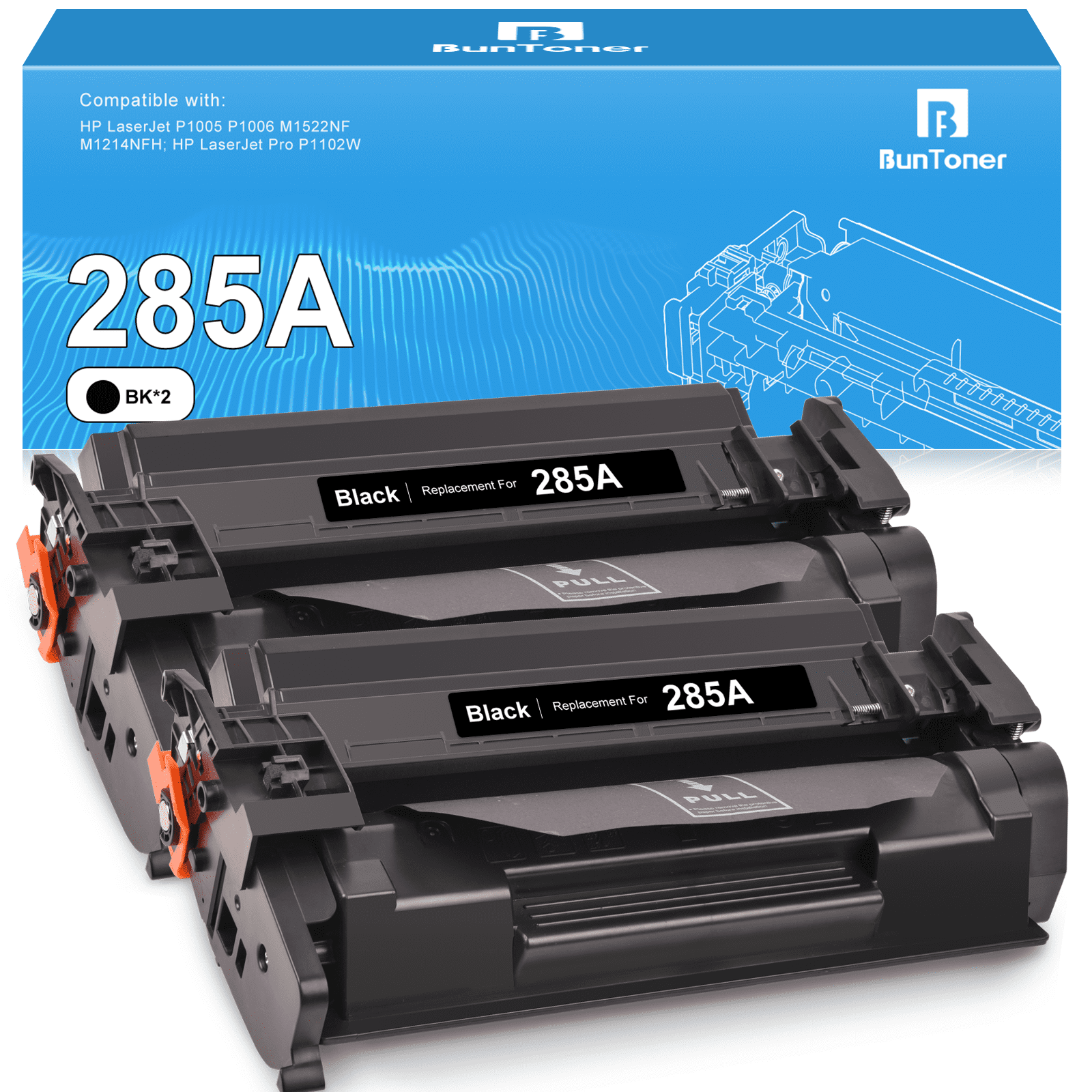 85A 285A Black Toner Cartridge for HP 85A CE285A Toner for use with HP ...