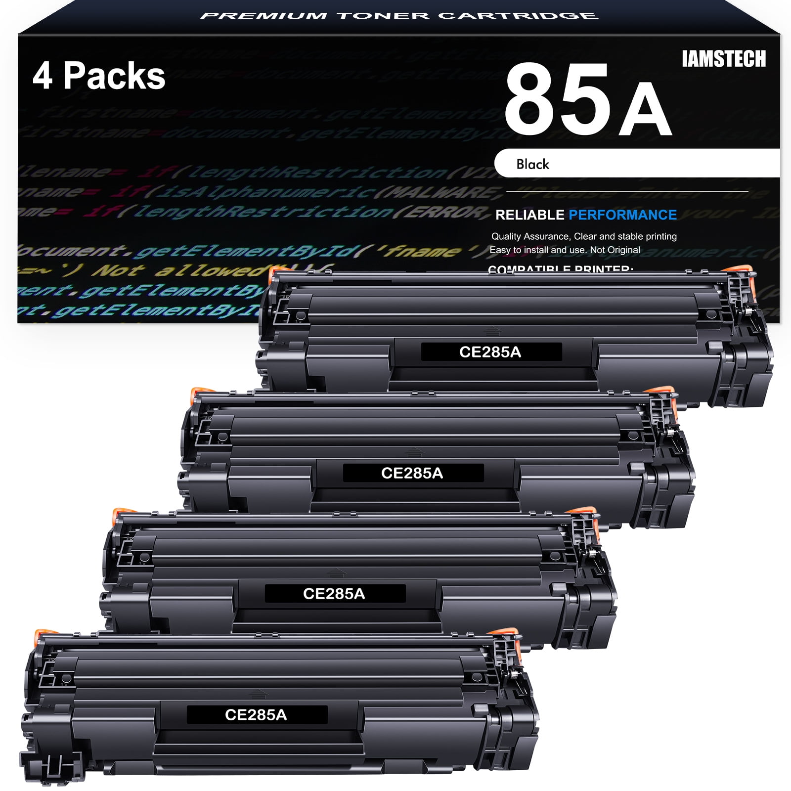 85A Black Compatible Toner Cartridge for HP 85A CE285A CE285D 285A Laserjet Pro P1102w M1212nf ...