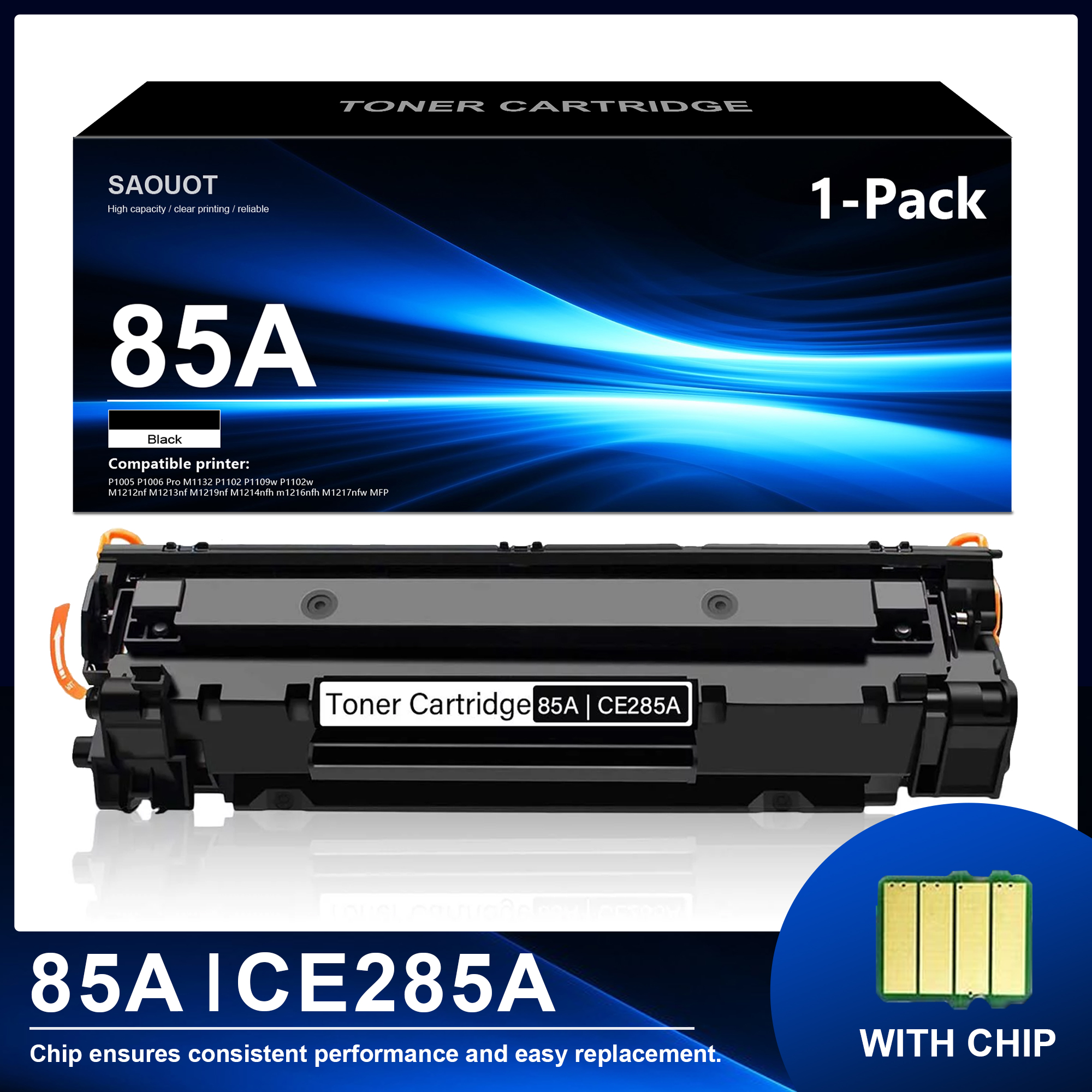 HP 85A (CE285A) Toner Cartridge, Black - Walmart.com