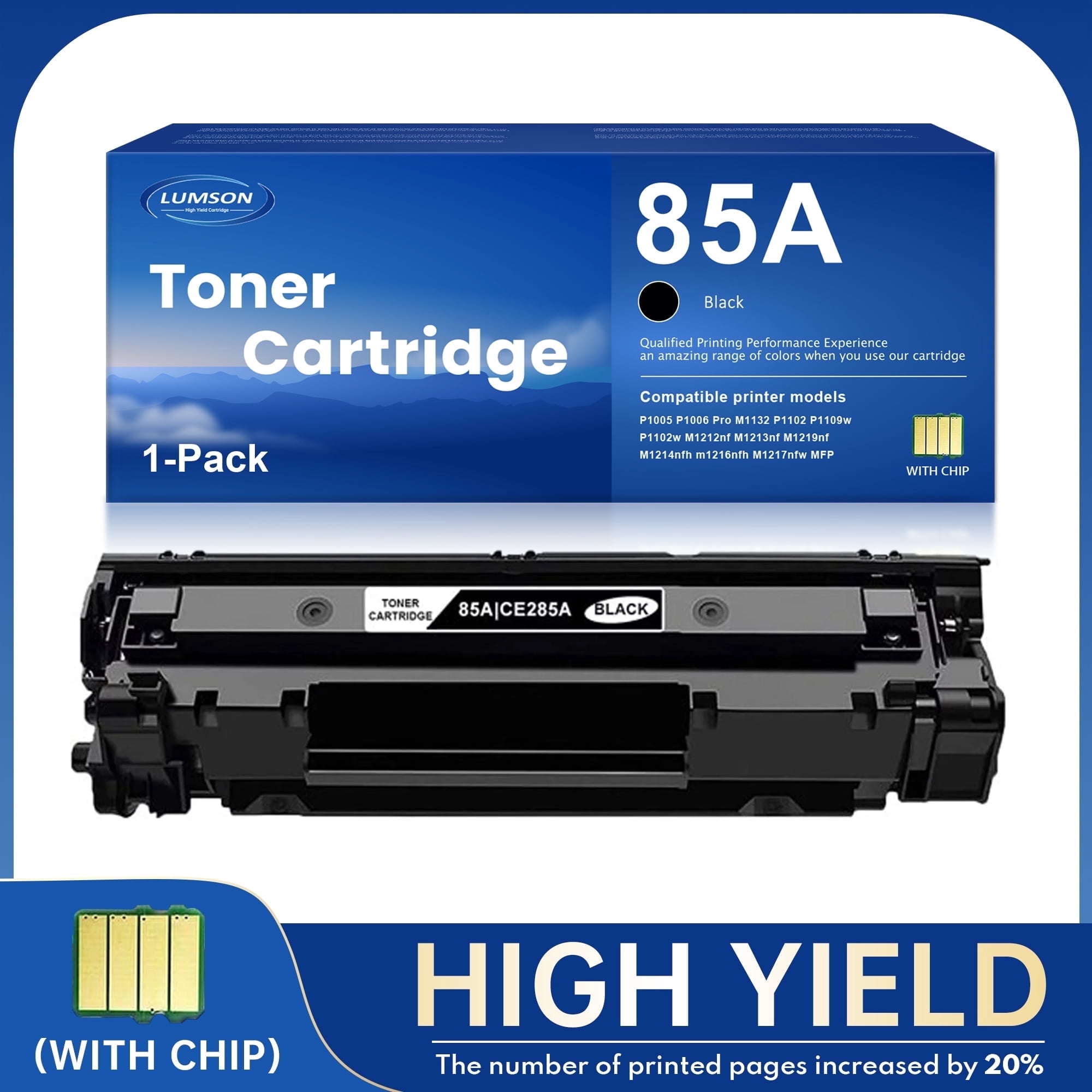 YOUNGTION 85A Toner Cartridge, Black, Replacement for HP Pro P1102w ...
