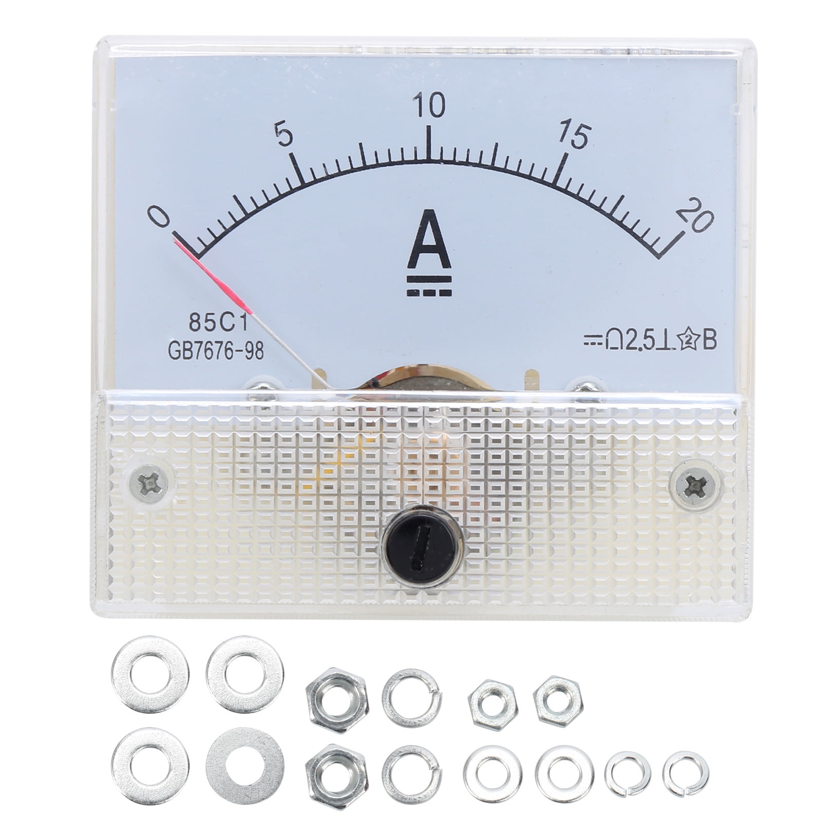 85C1 DC 0-20A Pointer Ammeter Head Electrical Circuit Current Measuring ...