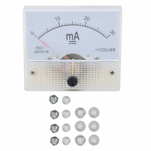 85C1 DC 0-30MA Pointer DC Ammeter Head Ampere Meter Current Measuring ...