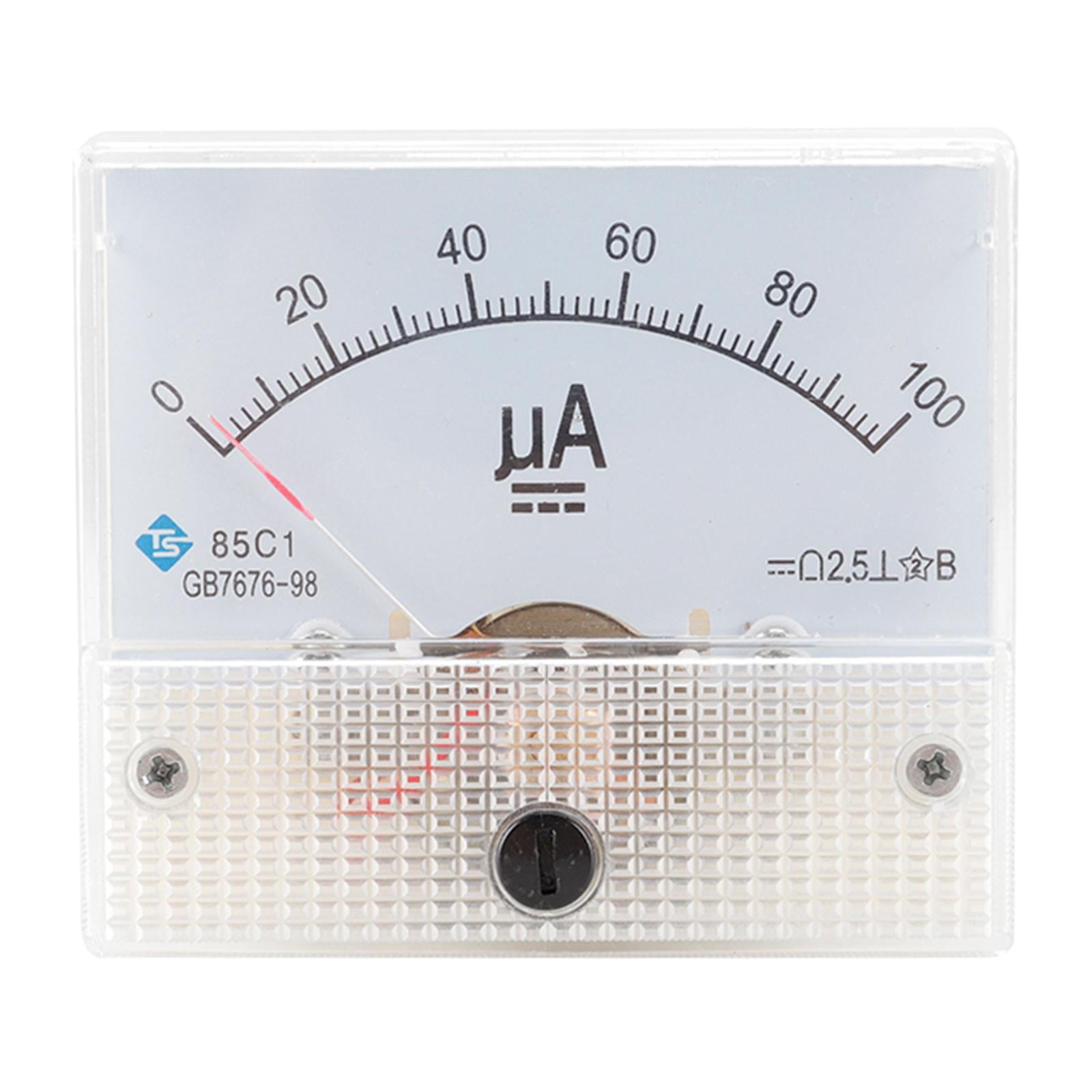 85C1 DC Analog Current Panel Meter 50μa, 100μa, 200μa, 500μa, 20A ...
