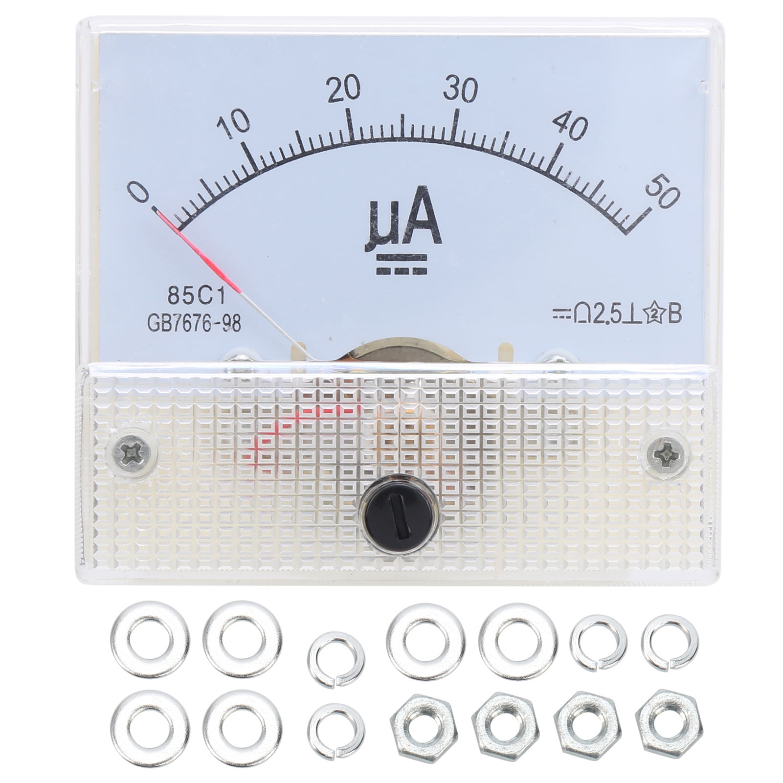 85C1 DC0-50UA Pointer DC Ammeter Head Ampere Meter Line Circuit ...