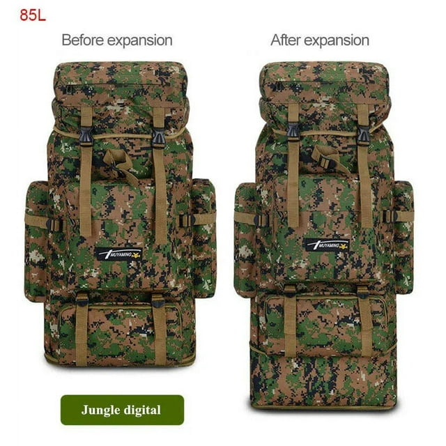 85L Large Capacity Backpack Nylon Waterproof Military Camouflage Molle ...
