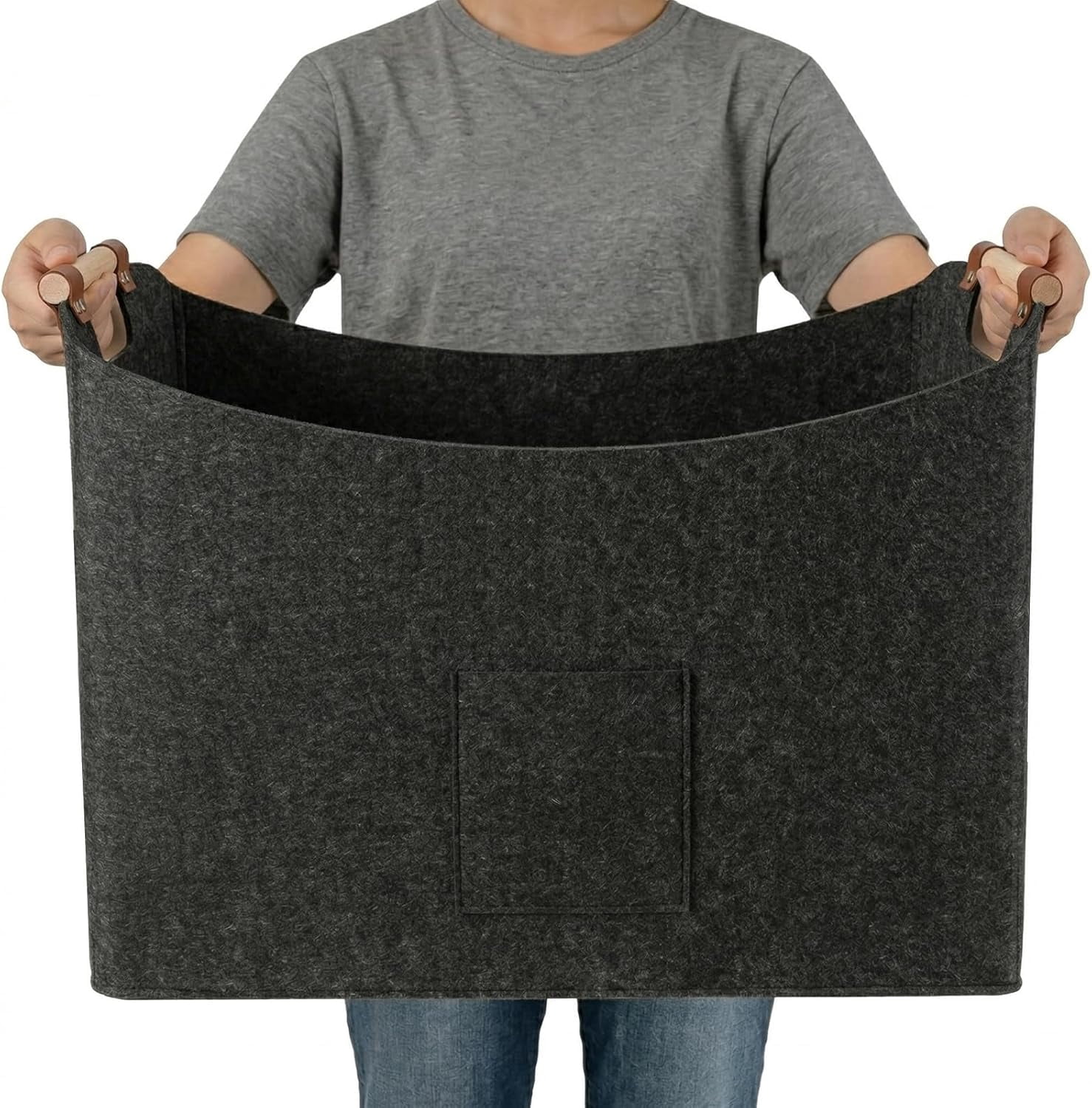 85L Large Laundry Storage Basket with Handles, Collapsible Hampers for ...