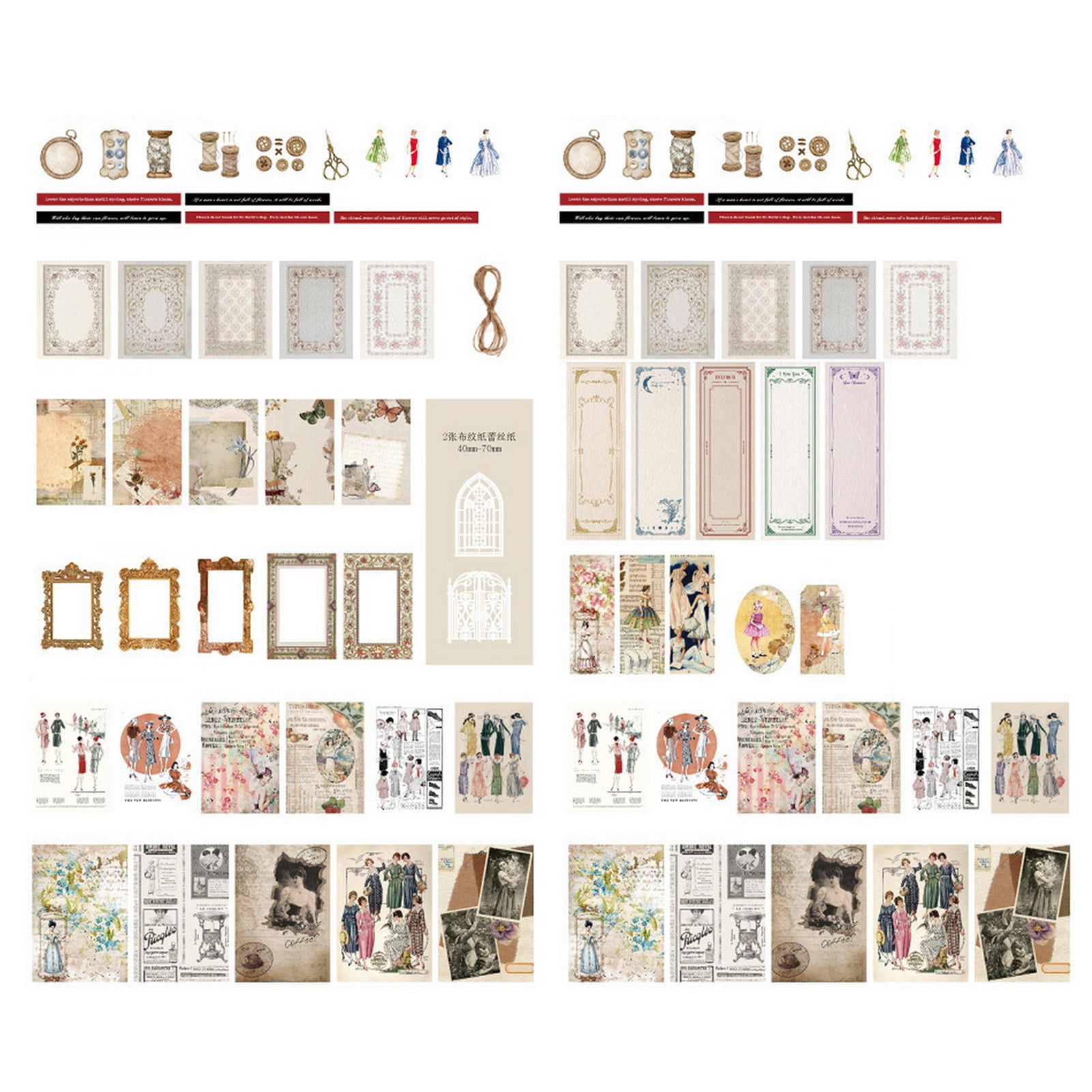 85Pcs Hand Account Sticker Set Retro Frame Rich in Content Diverse ...