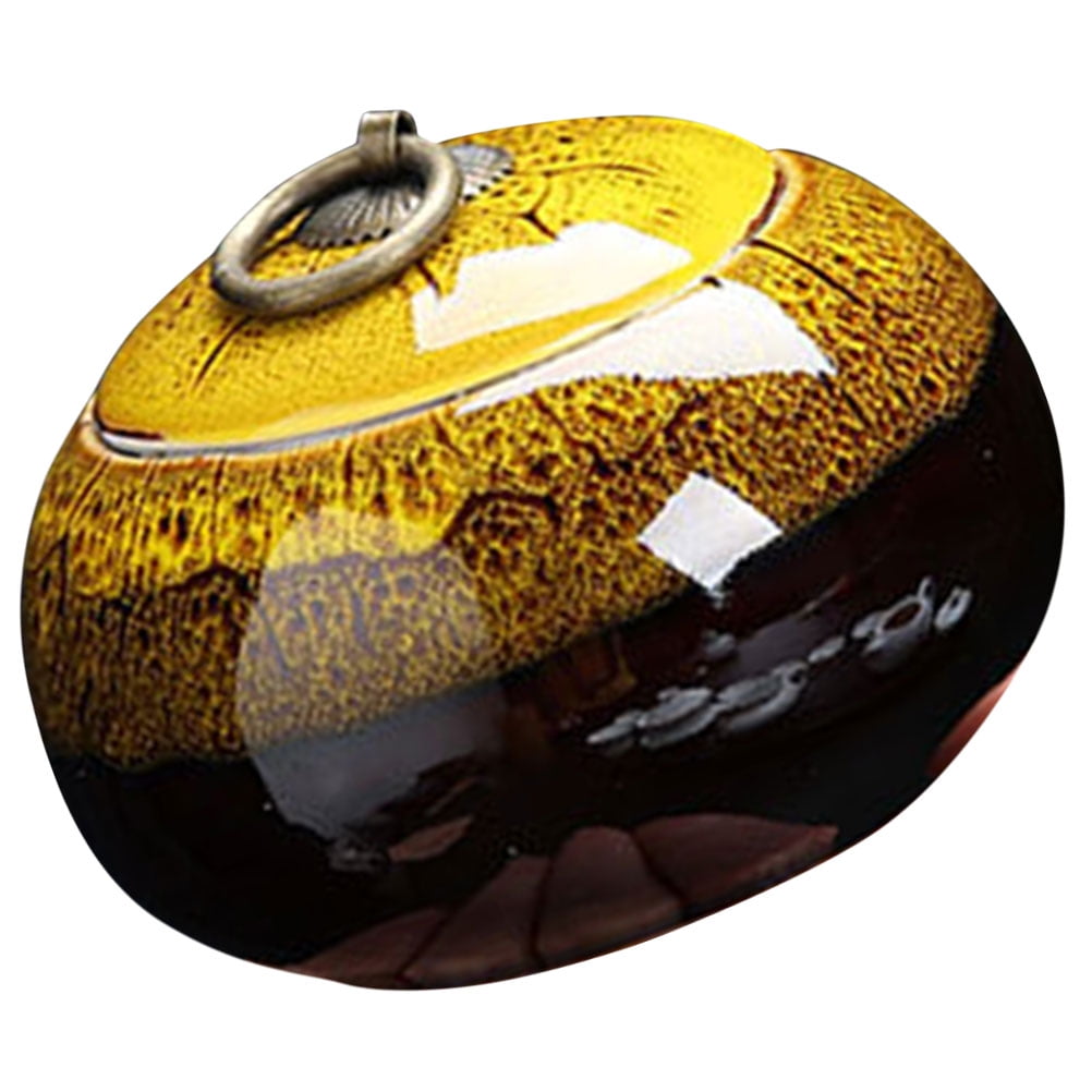 85g Kiln-turned Ceramic Tea Can and Set Accessories (yellow) Household ...