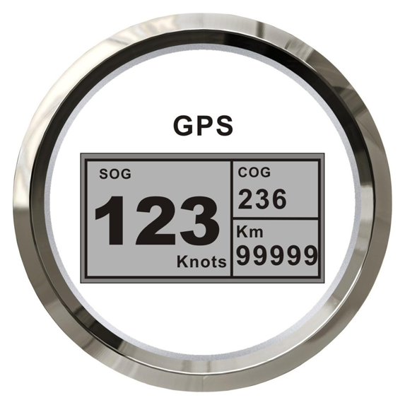 85mm Boat Car GPS Speedometer Digital LCD Speed Gauge Tripmeter Course ...