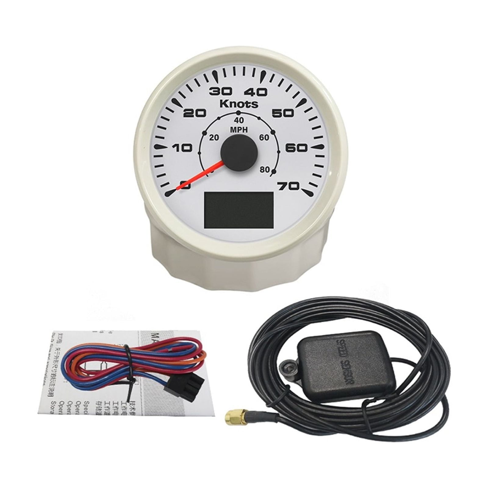 85mm Car Boat GPS Speedometer Velometer 0-35Knots 0-70Knots Odometer ...