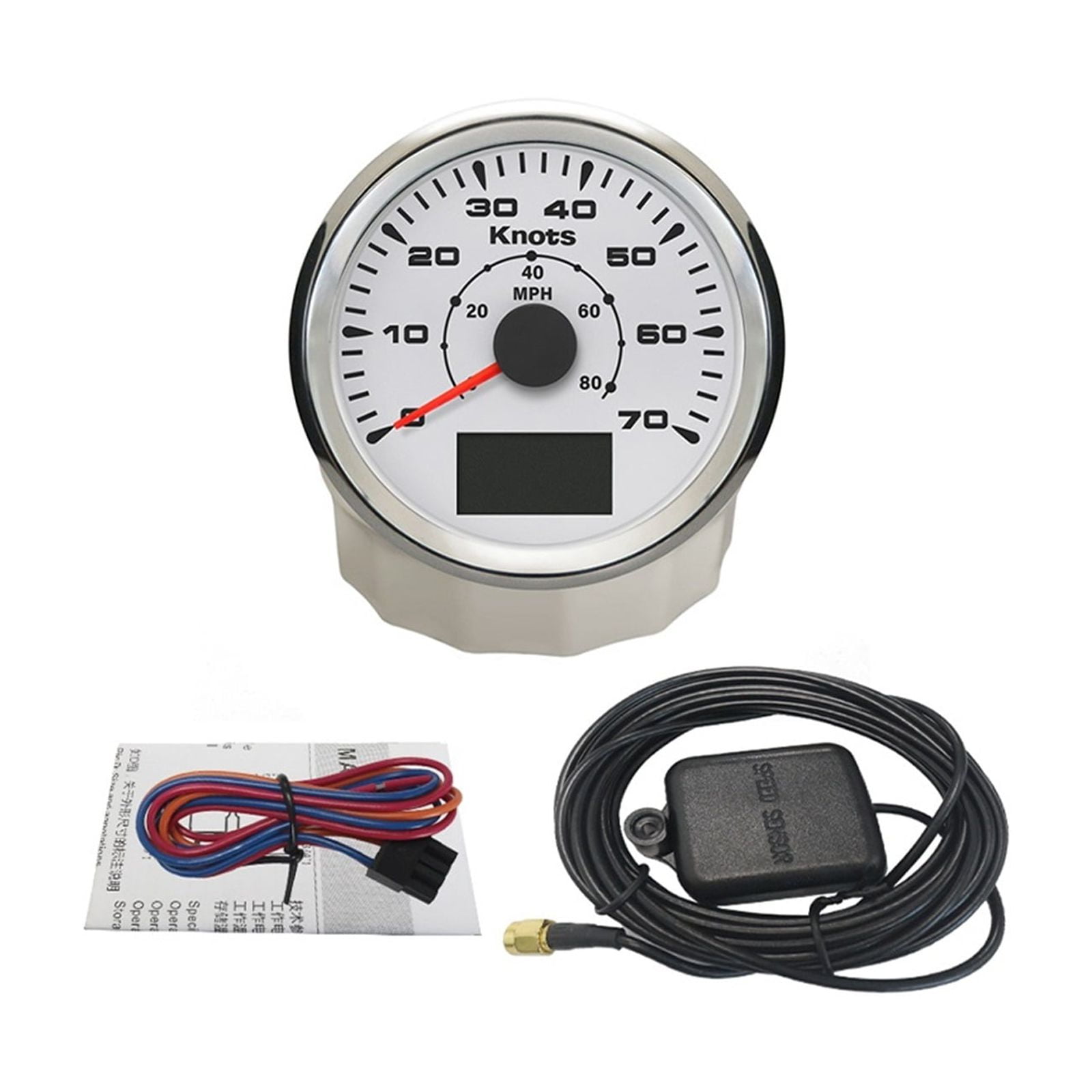 85mm Car Boat GPS Speedometer Velometer 0-35Knots 0-70Knots Odometer ...