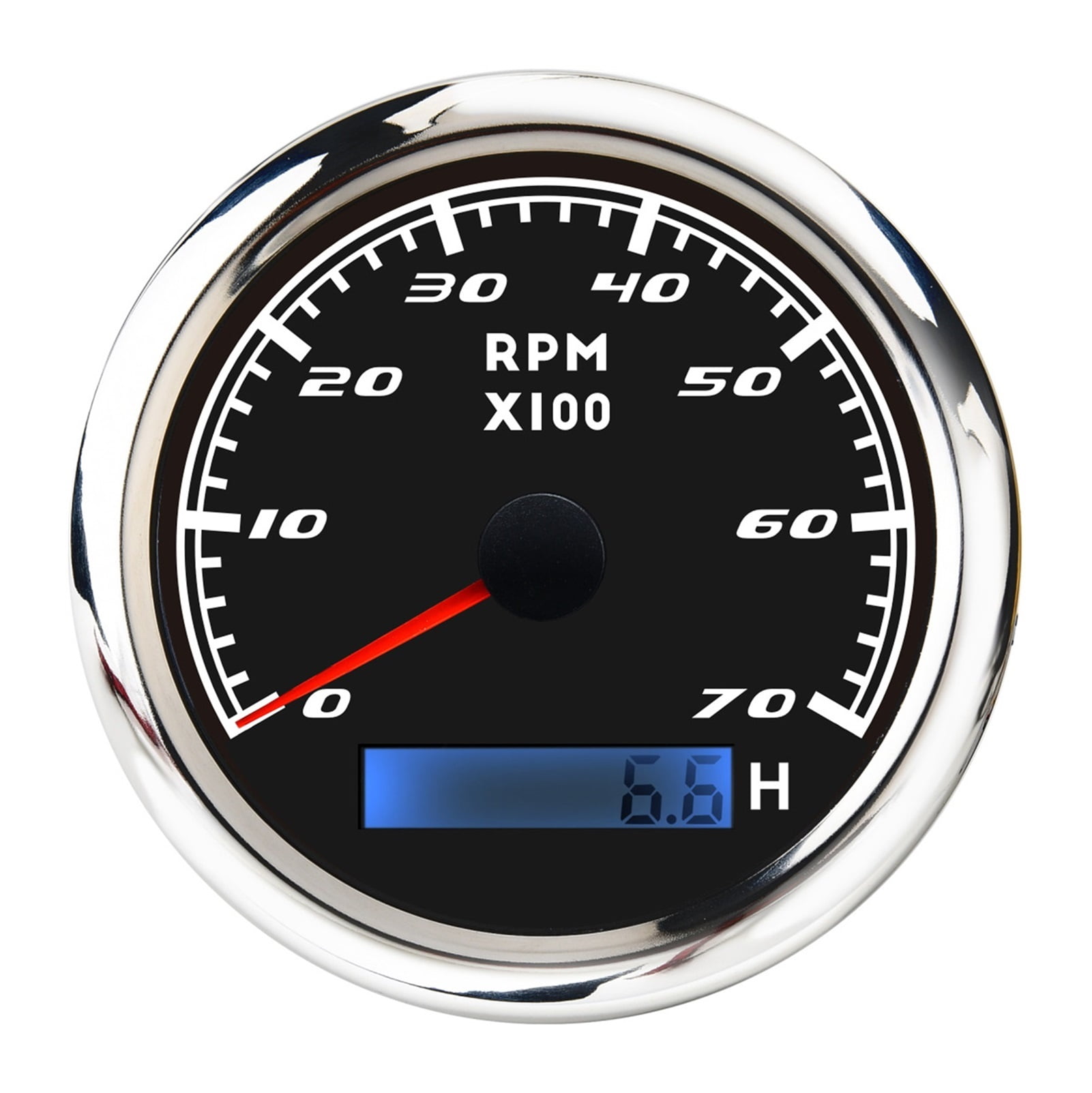 85mm Car Boat Tachometer Gauge With LCD Hour Meter 0-3000 4000 6000 RPM ...