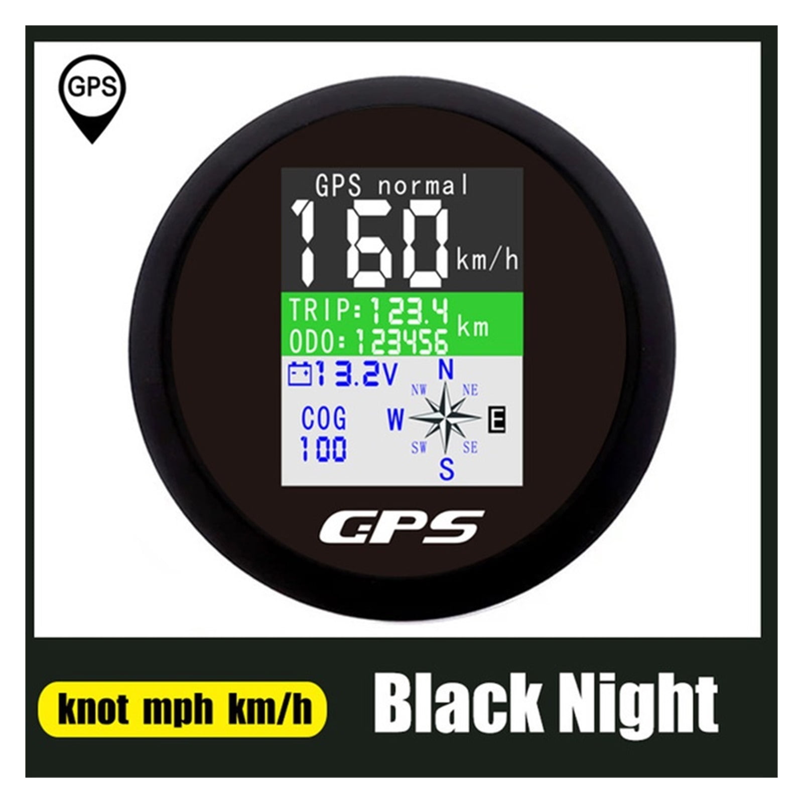 85mm Car GPS Speedometer Odometer Waterproof TFT Screen Trip COG ...