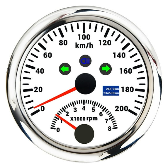 85mm Digital Car Truck Boat GPS Speedometer Gauge 0-200KM/H 0-120kmh ...