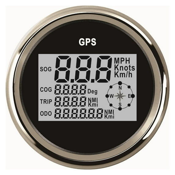 85mm Digital GPS Speedometer 0-999 Km/h Knots MPH Odometer Gauge For ...