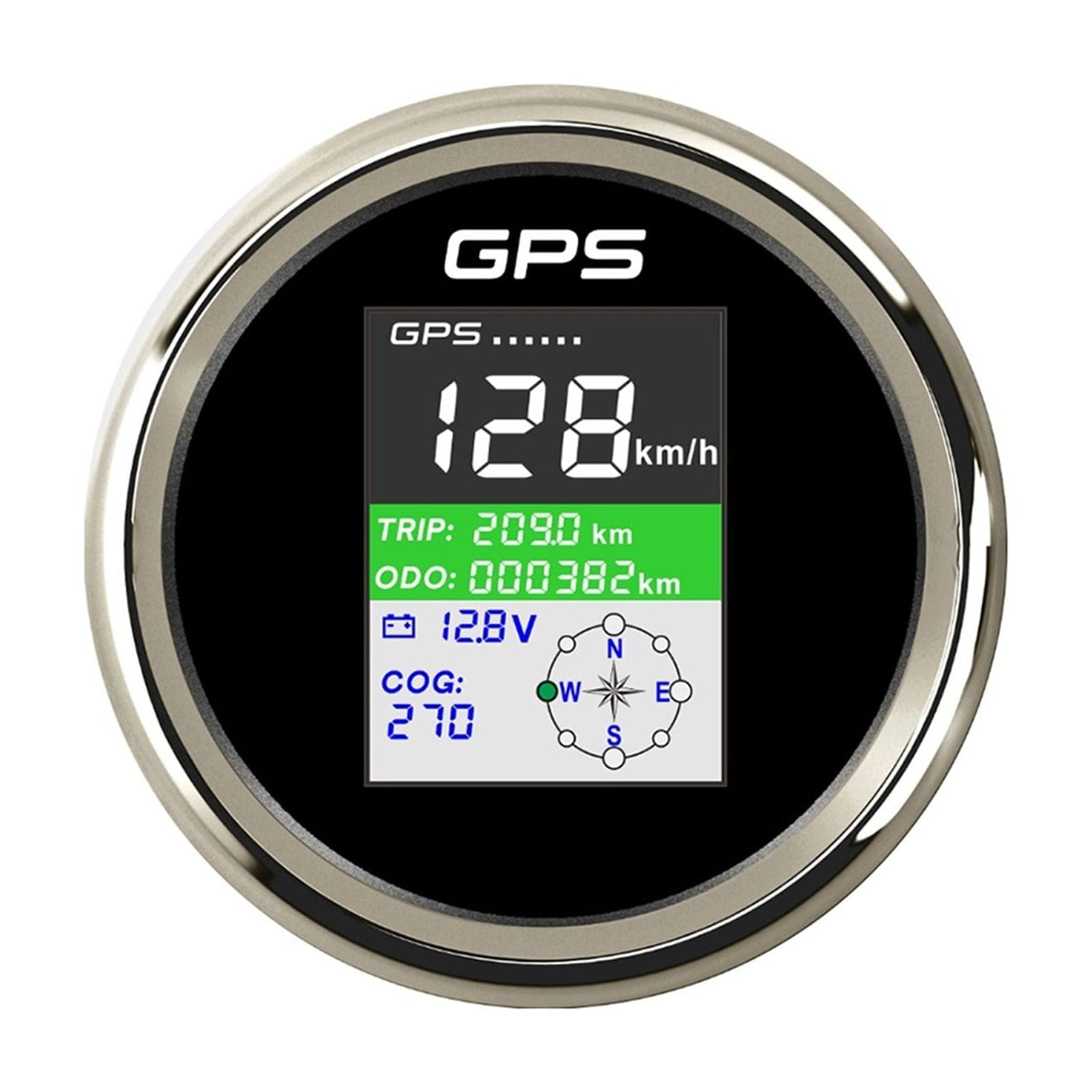 85mm Digital GPS Speedometer 0-999Km/h MPH Knots Total Mileage ...